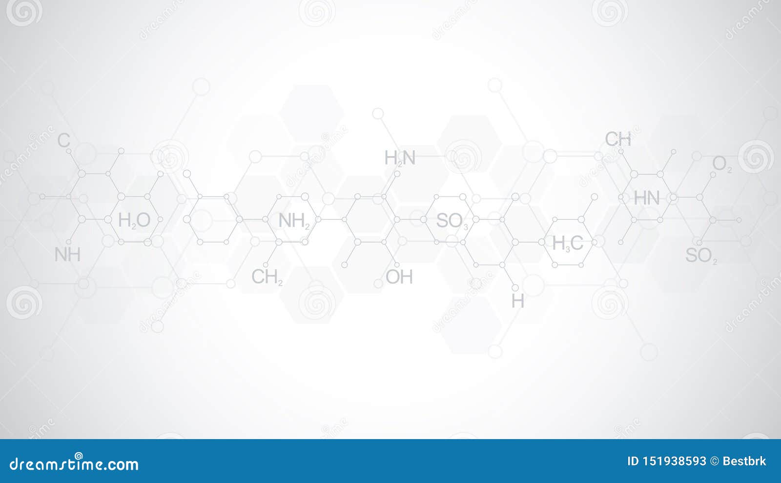 Abstract Chemistry Pattern on Soft Grey Background with Chemical ...