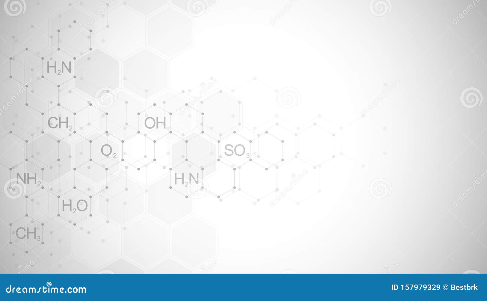 Abstract Chemistry Pattern on Soft Grey Background with Chemical ...