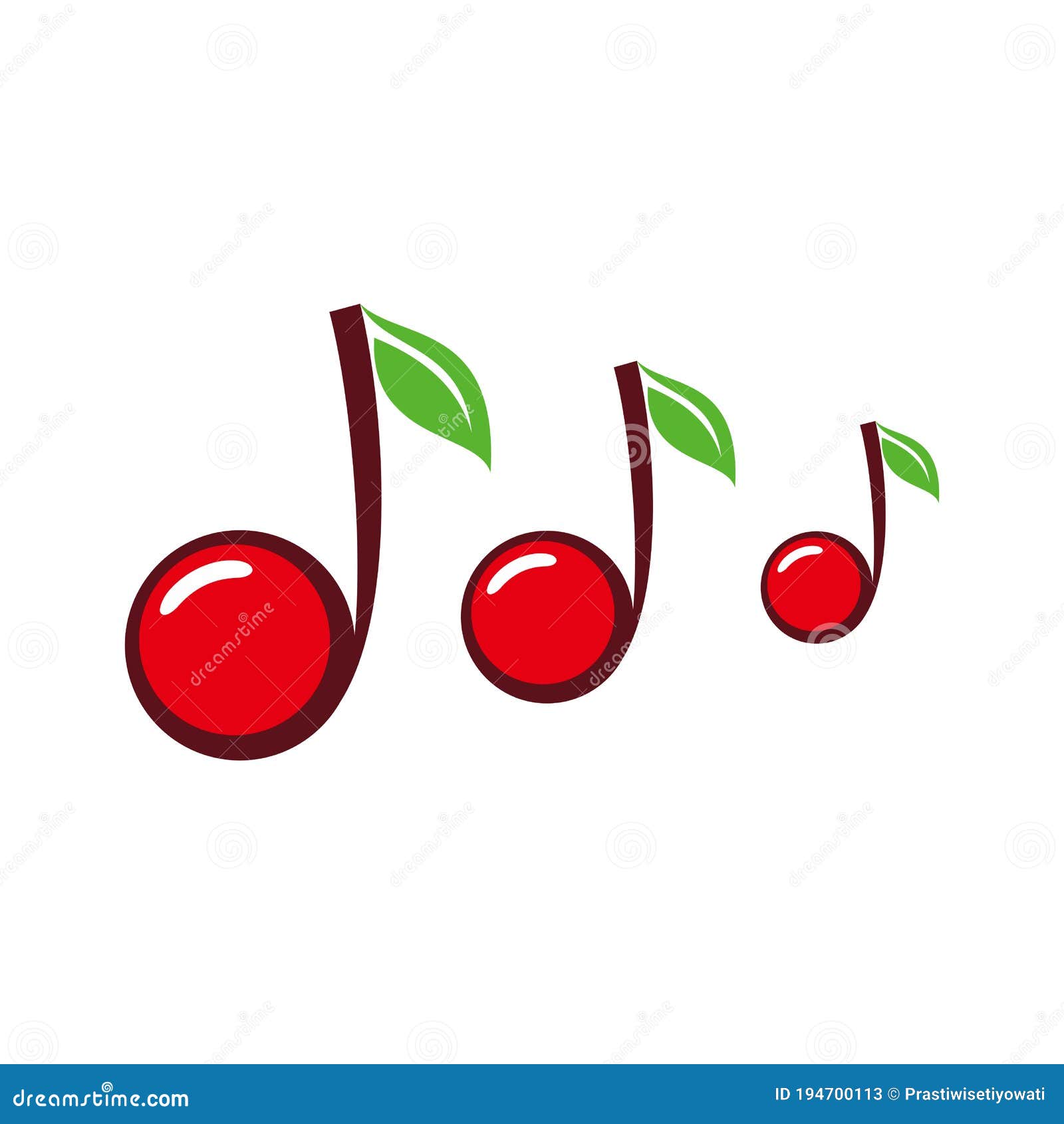 Abstract Cherry Musical Note Logo Icon Stock Vector - Illustration of ...