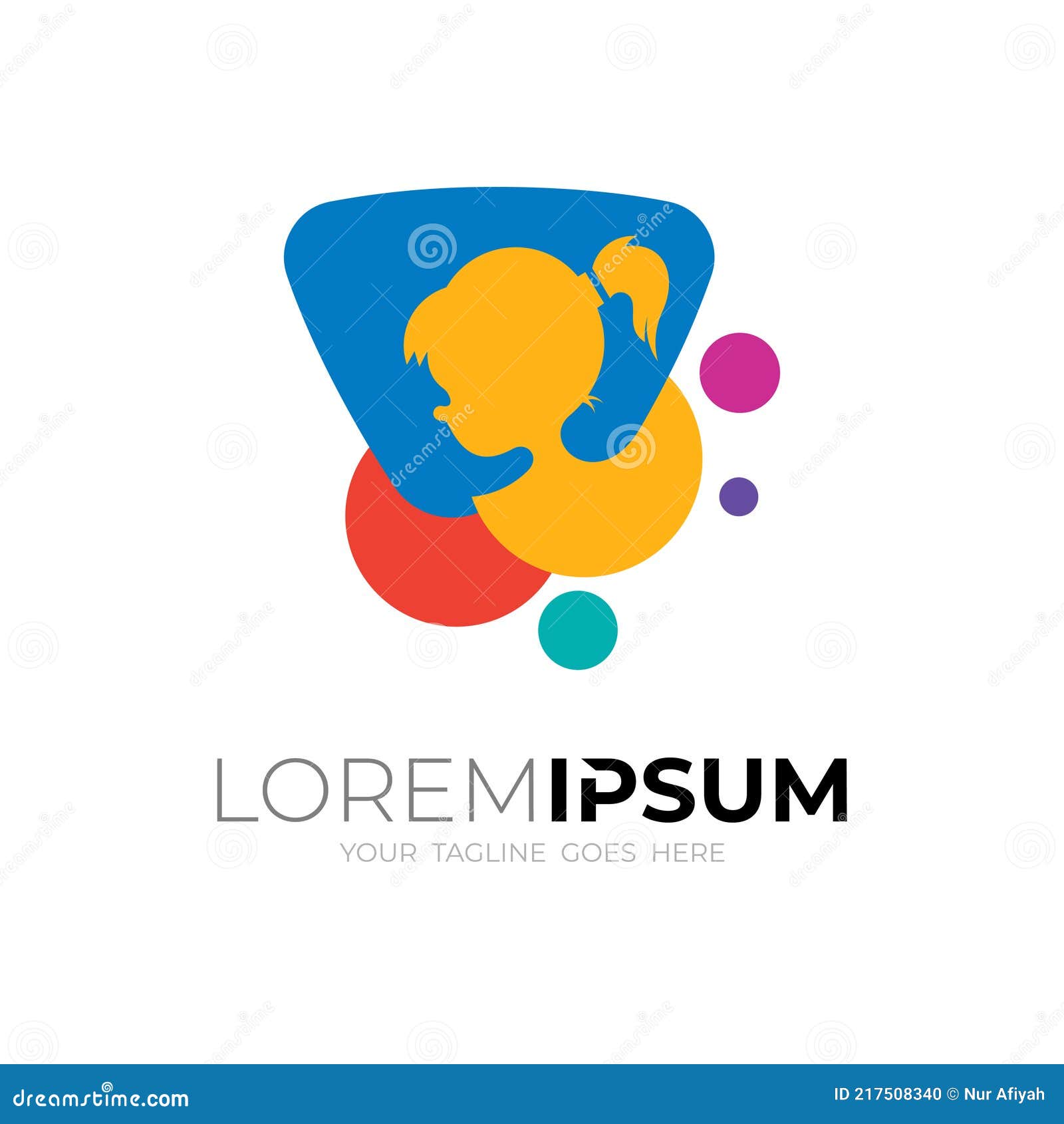 Abstract Children Logo And Colorful Icon Vector, Babble Icon ...