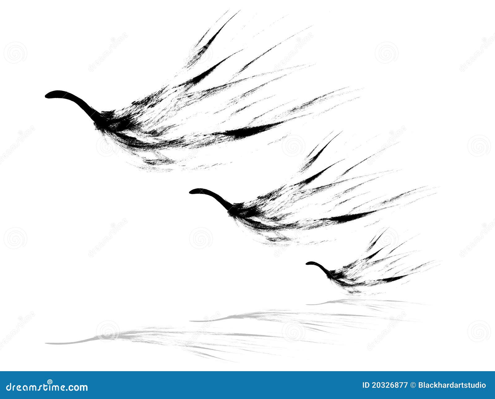 Abstract China Ink Paintings Black and White Stock Illustration ...