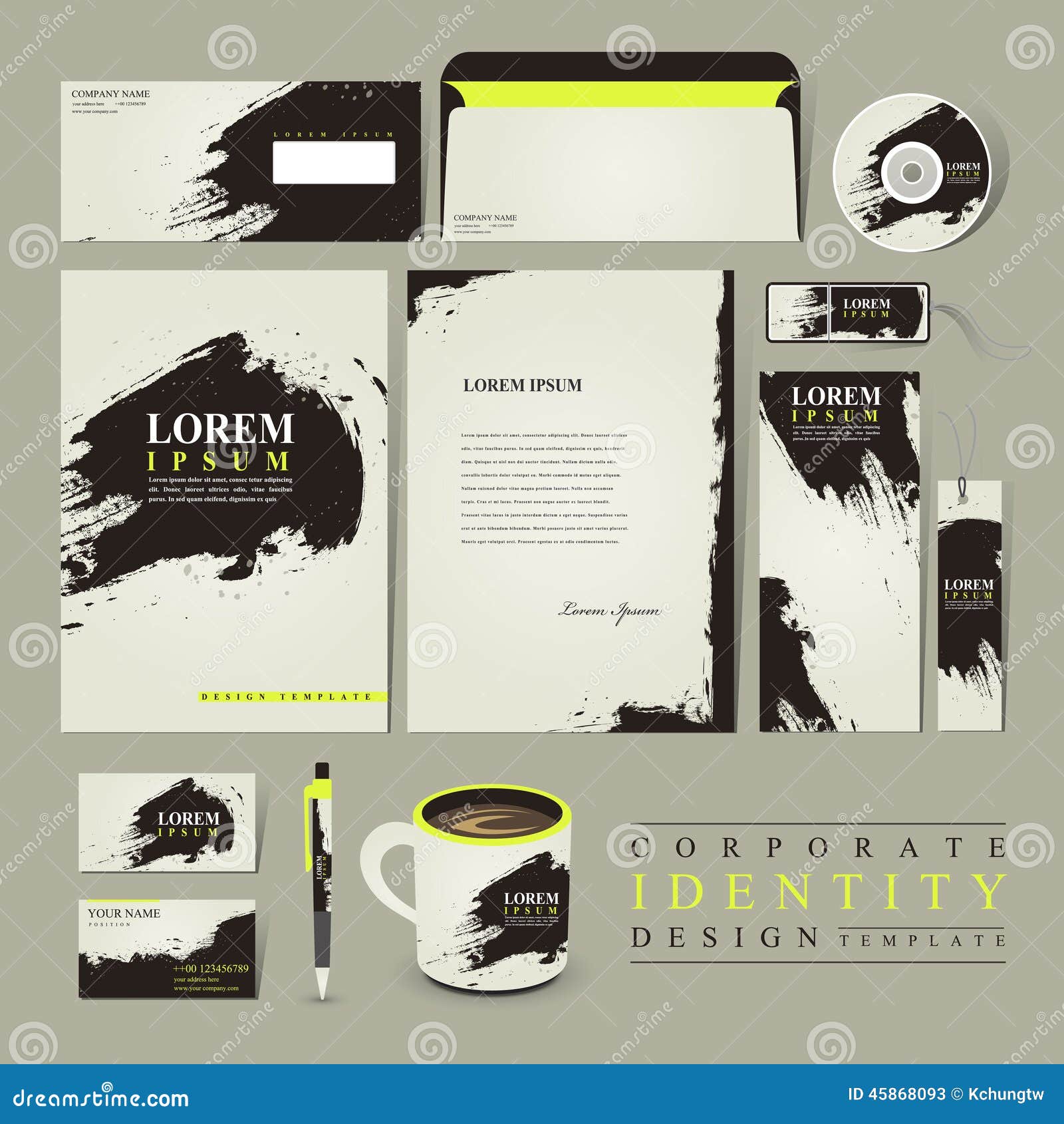 Abstract Chinese Calligraphy Design for Corporate Identity Stock Vector ...