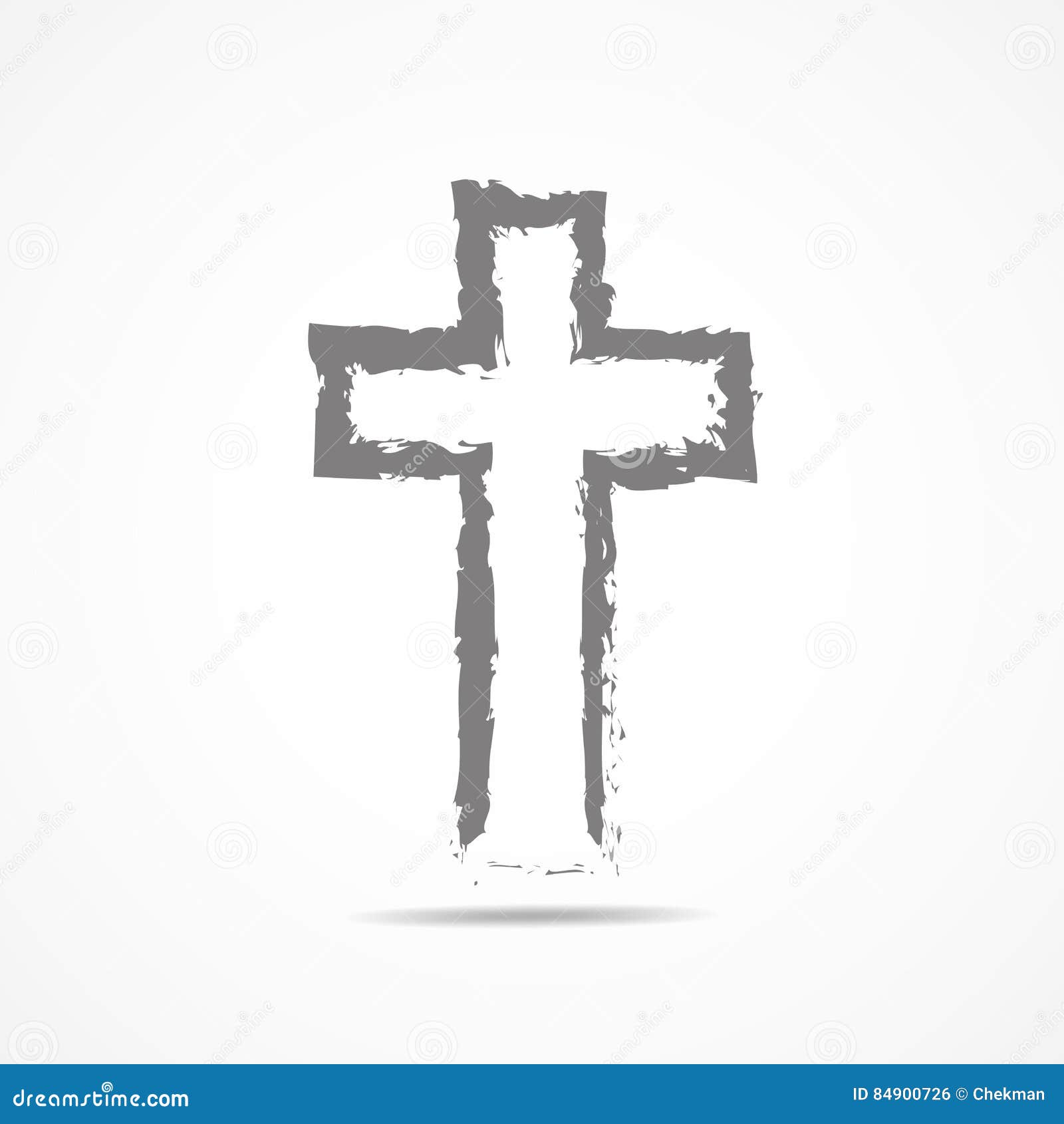 Abstract Christian Cross Icon Vector Illustration Stock Illustration