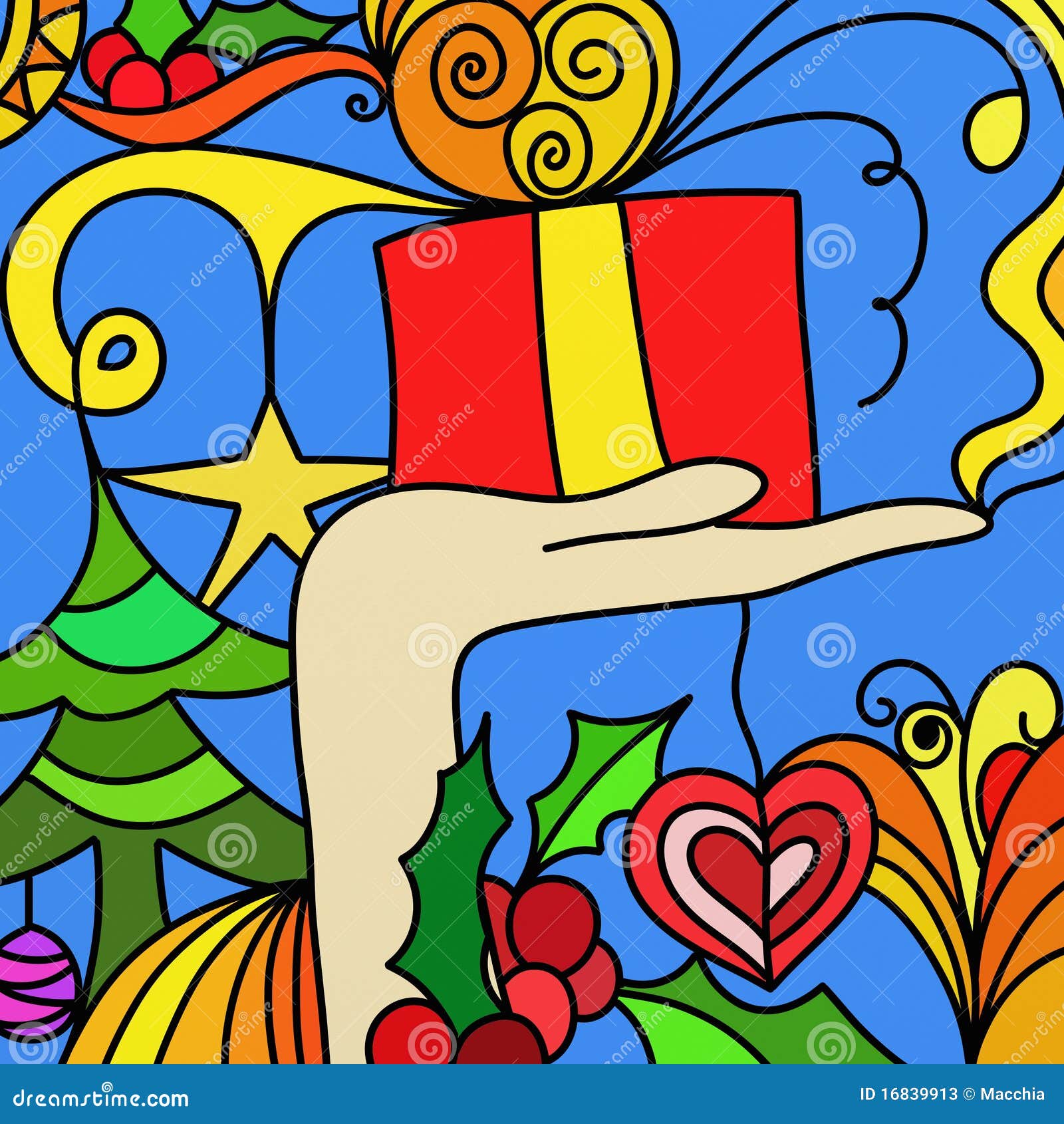 Abstract Christmas stock illustration. Illustration of tree - 16839913