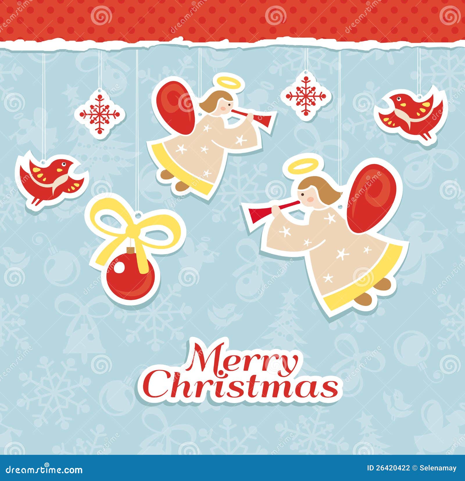 Abstract christmas card stock vector. Illustration of frame - 26420422