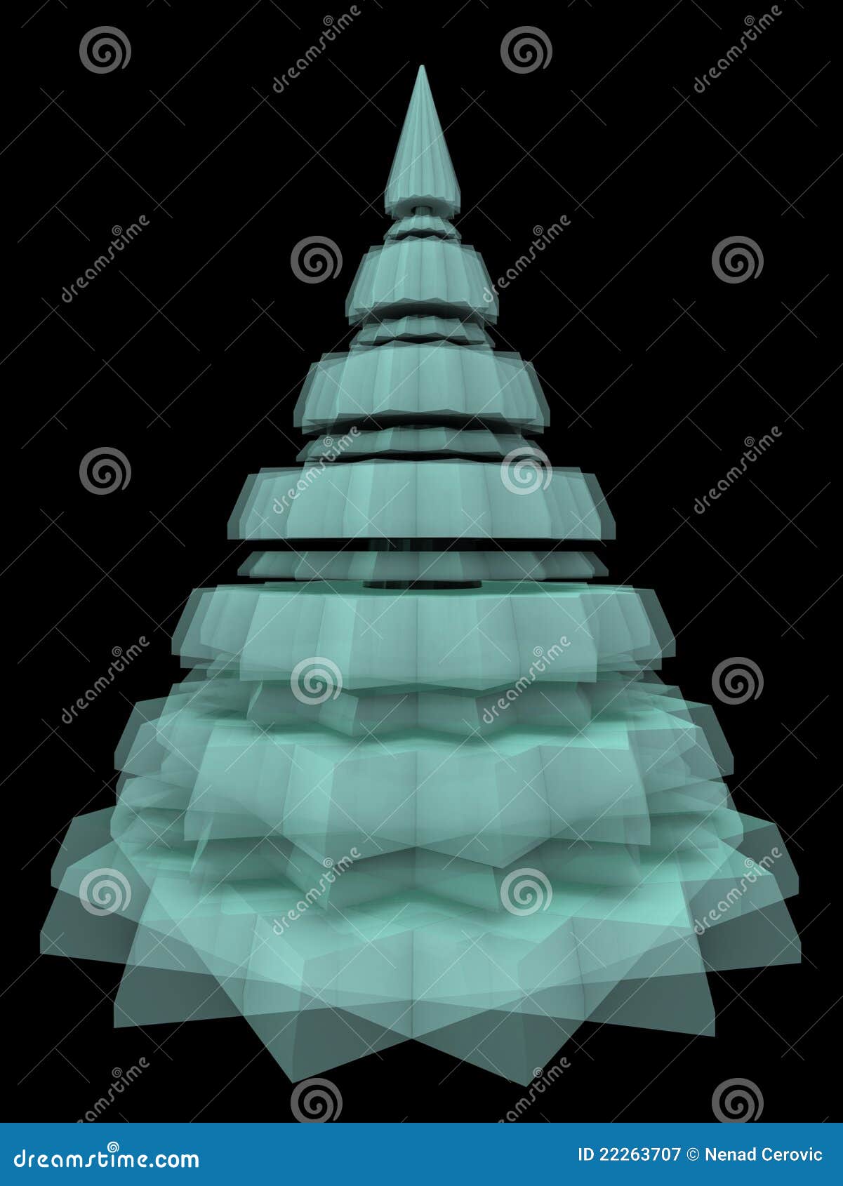 Abstract Christmas Crystal Diamond Tree Stock Image - Image of color ...