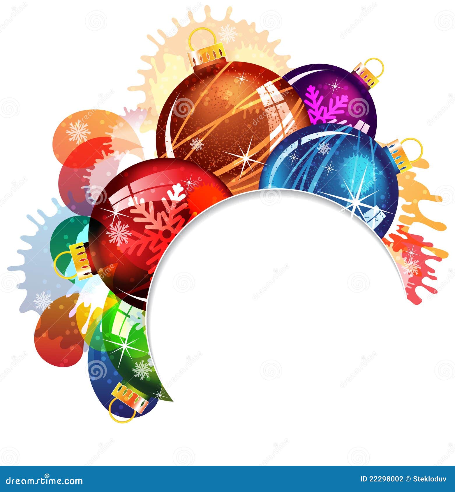 Abstract Christmas Decorations Stock Vector - Illustration of ...