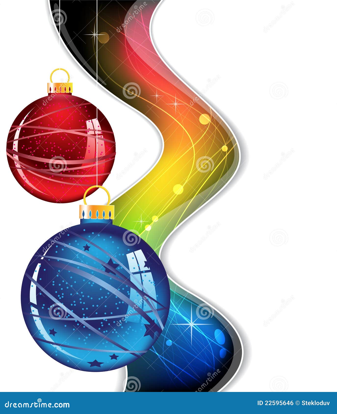 Abstract Christmas Decorations Stock Vector - Illustration of lights ...