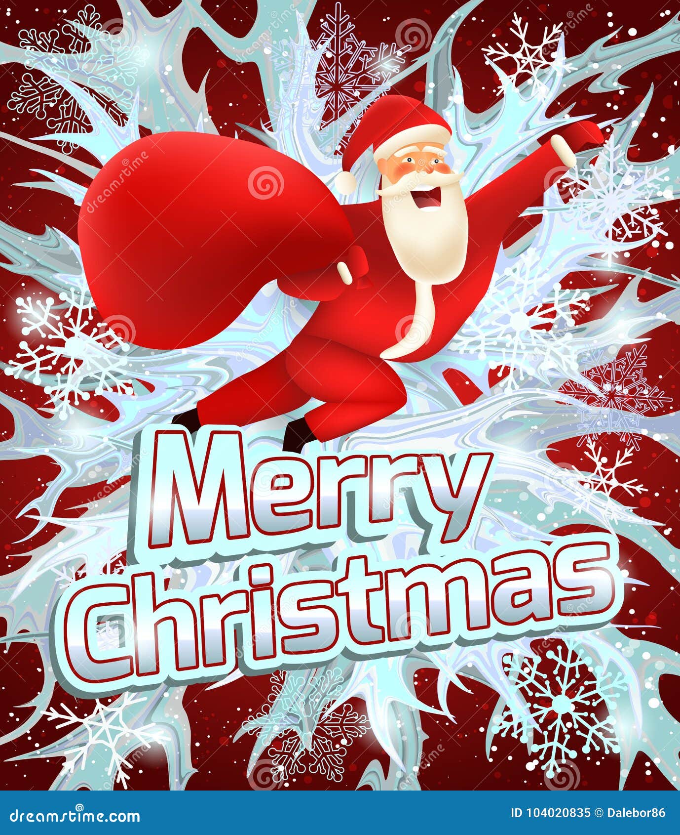 Abstract Christmas Illustration with Santa Claus. Stock Vector ...