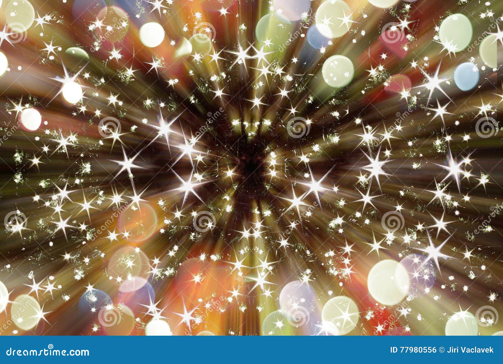 Abstract Christmas Lights Explosion Stock Illustration - Illustration ...