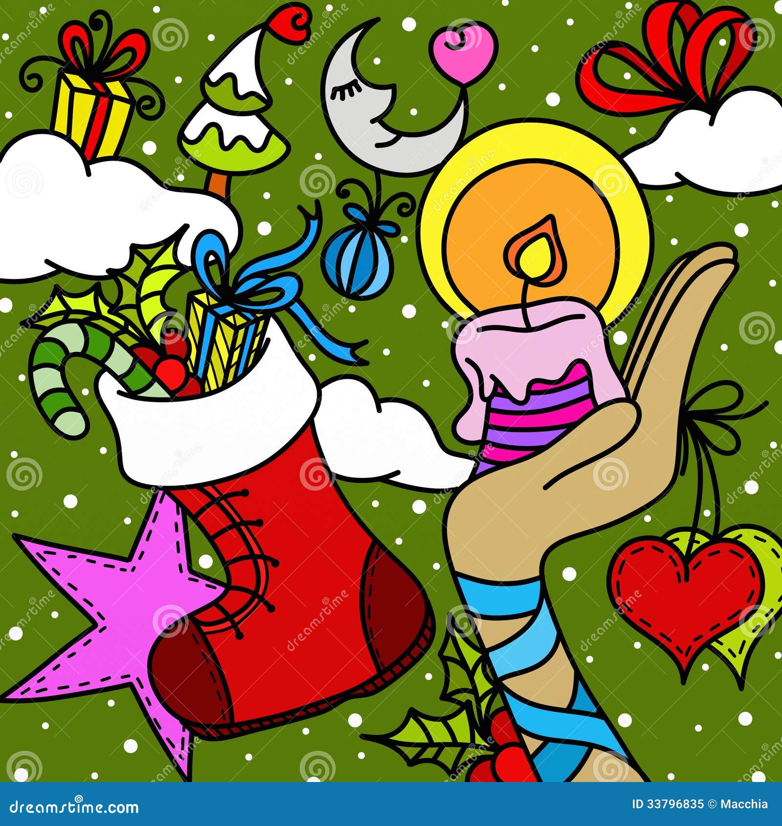 Abstract Christmas stock illustration. Illustration of candle - 33796835