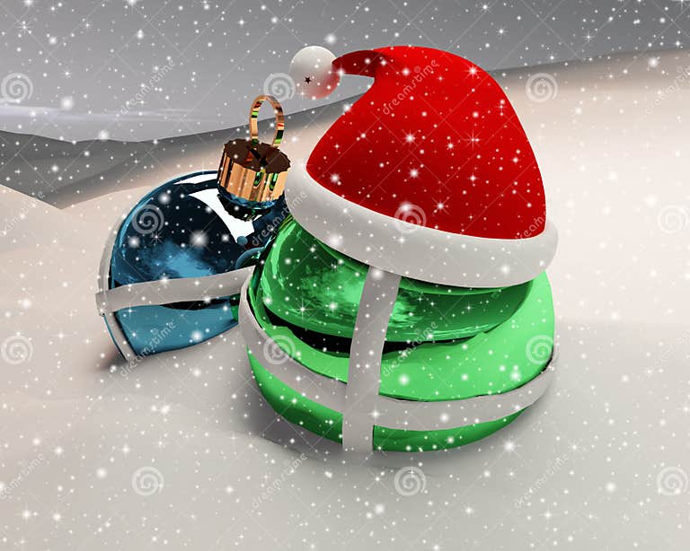 Abstract Christmas scene stock illustration. Illustration of color ...