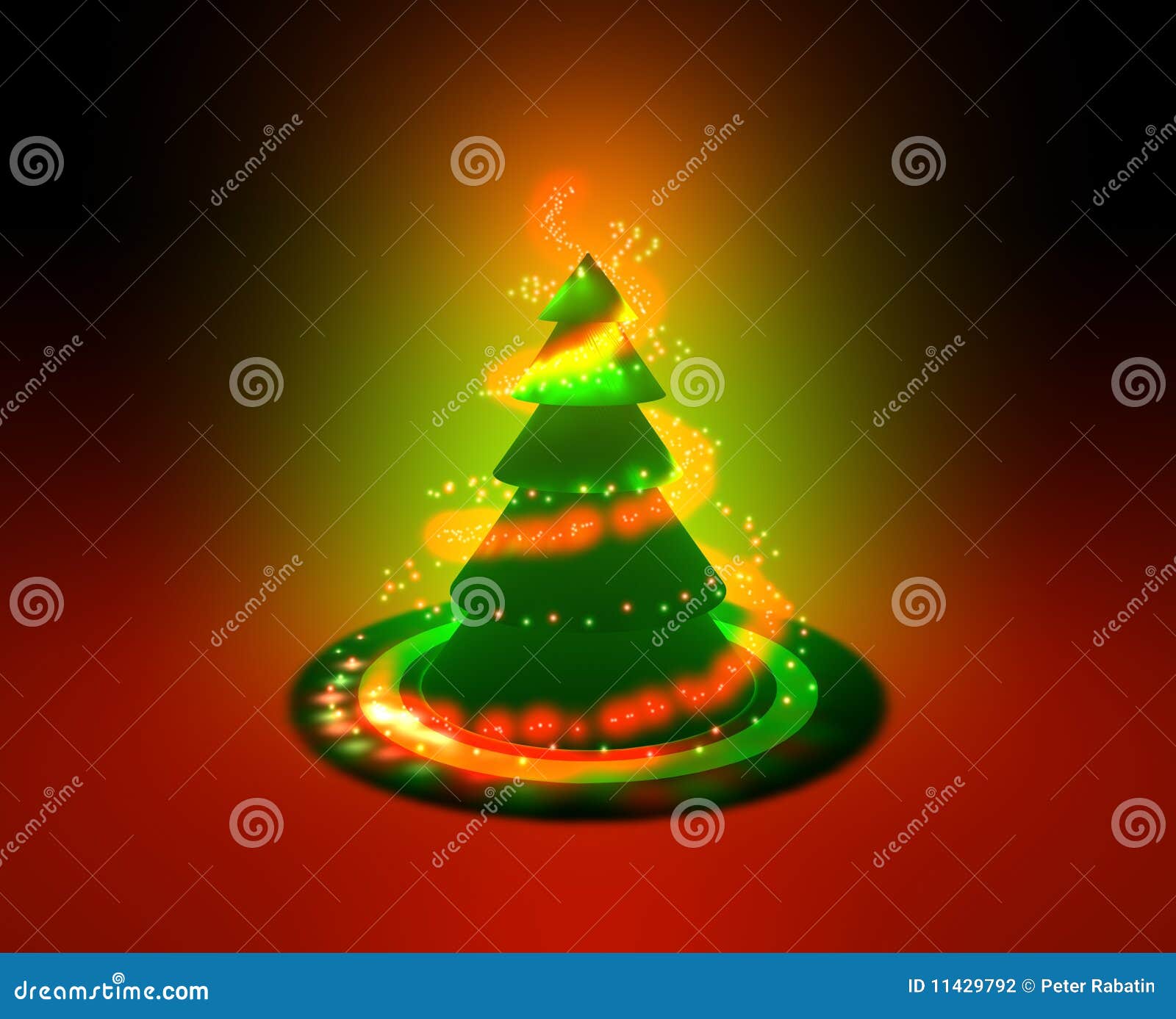 Abstract Christmas tree stock illustration. Illustration of ornamented ...