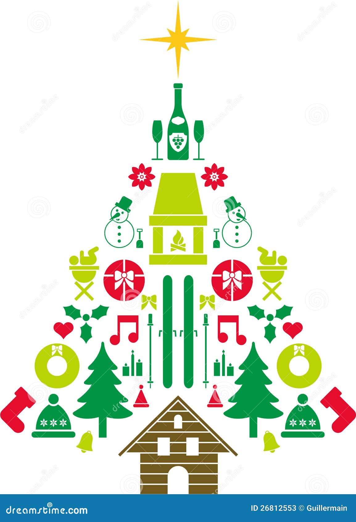 Abstract Christmas tree stock vector. Illustration of decorative - 26812553