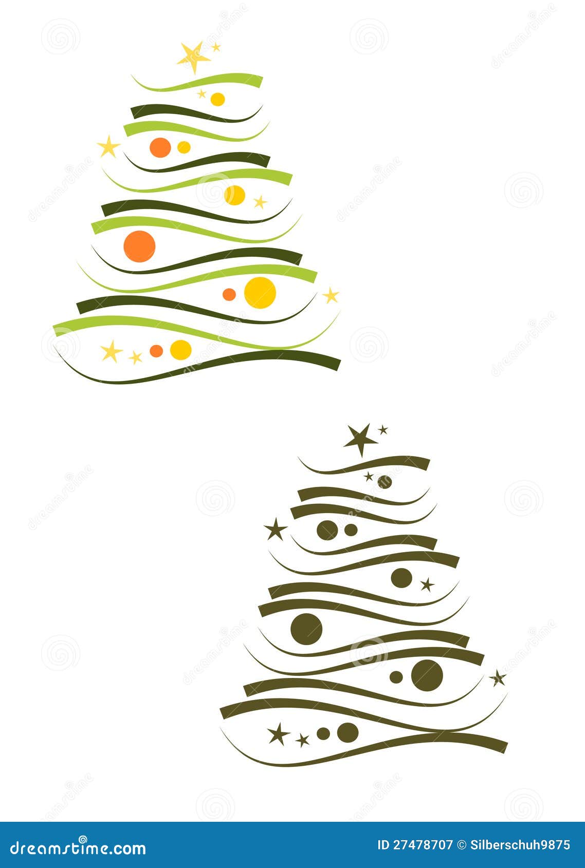 Abstract christmas tree stock illustration. Illustration of festive ...