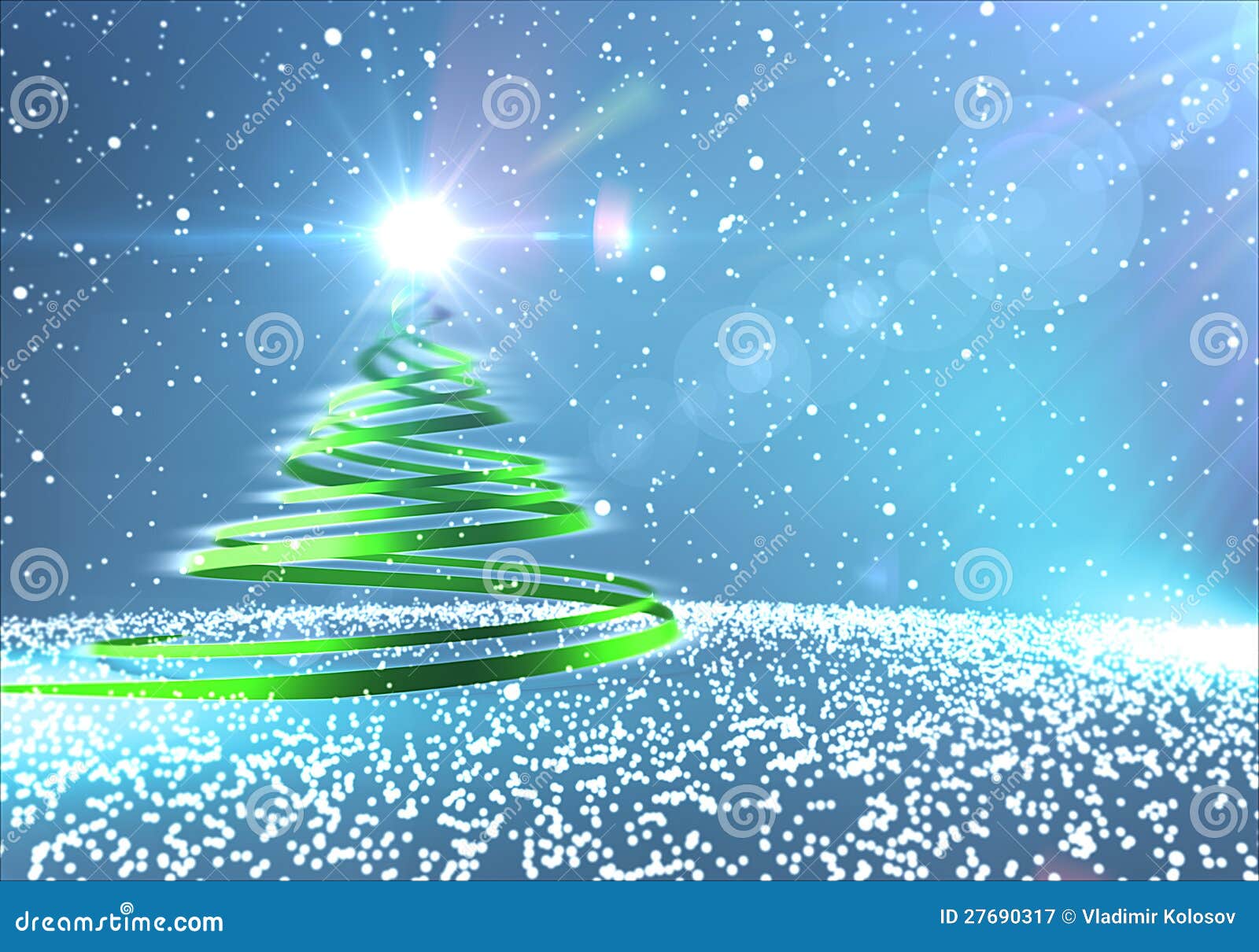 Abstract Christmas Tree. stock illustration. Illustration of digital ...