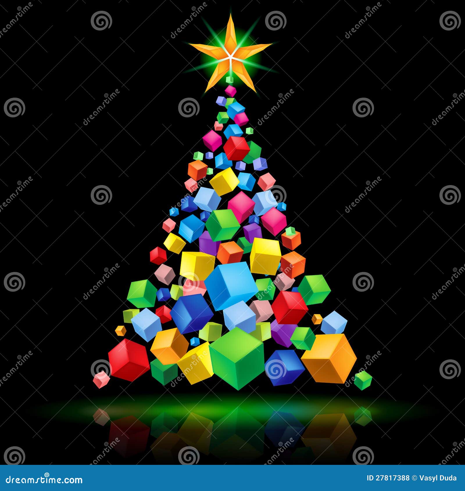 Abstract Christmas tree stock vector. Illustration of decoration - 27817388