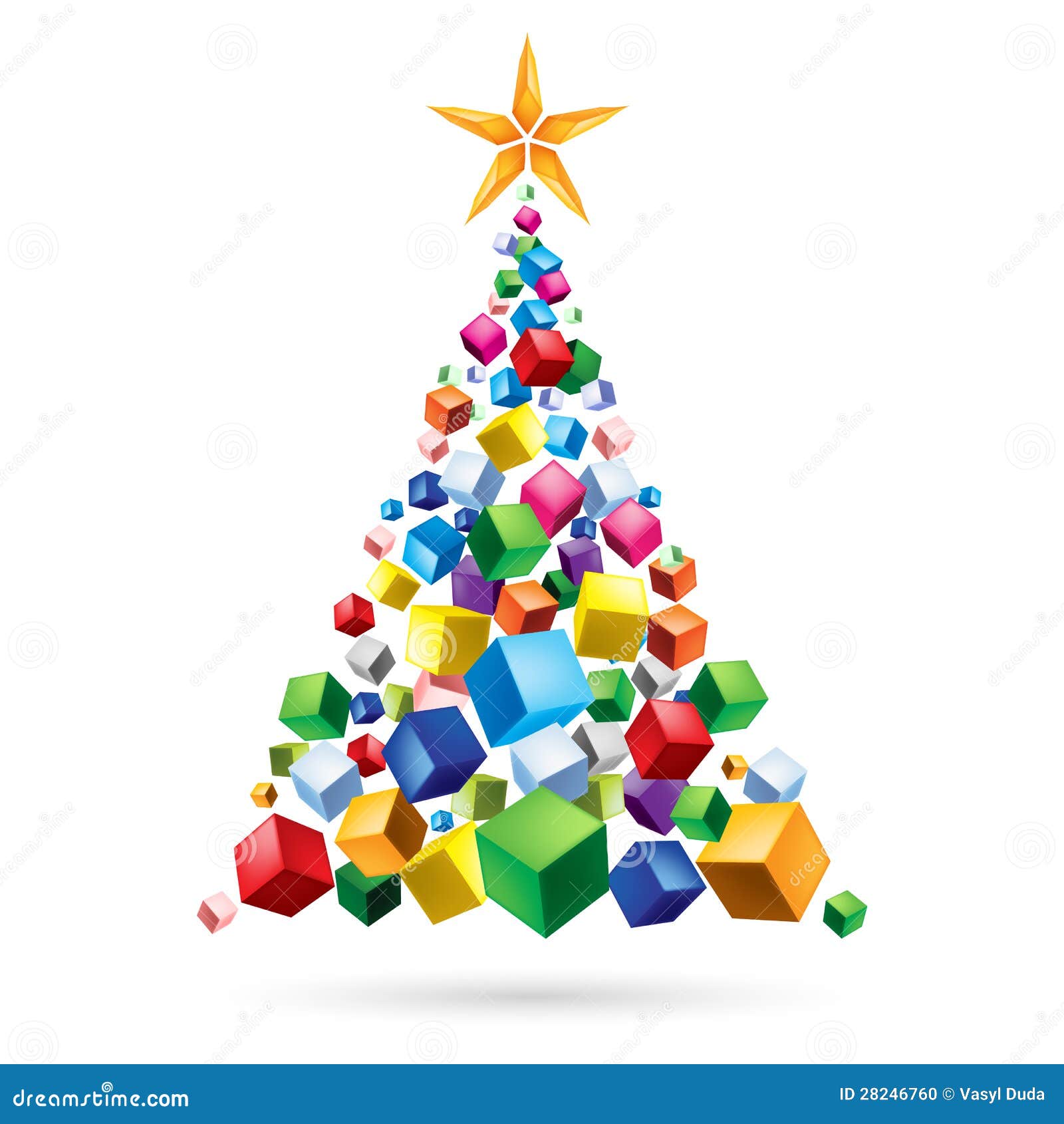 Abstract Christmas tree stock vector. Illustration of postcard - 28246760