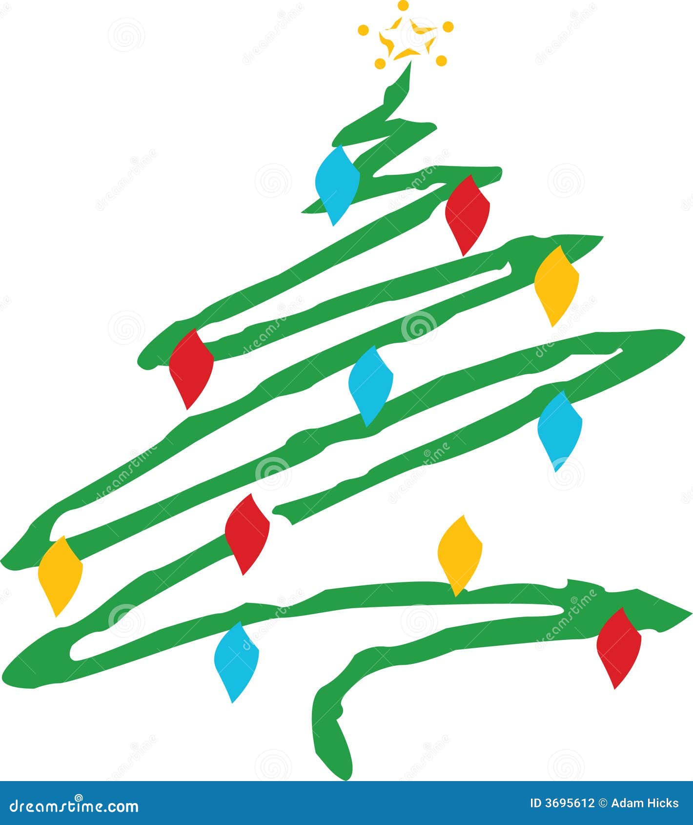 Abstract Christmas Tree stock vector. Illustration of floral - 3695612