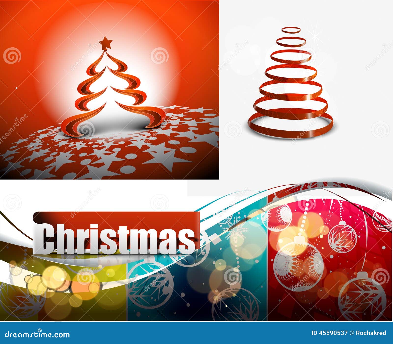 Abstract Christmas Tree Background Stock Illustration - Illustration of ...