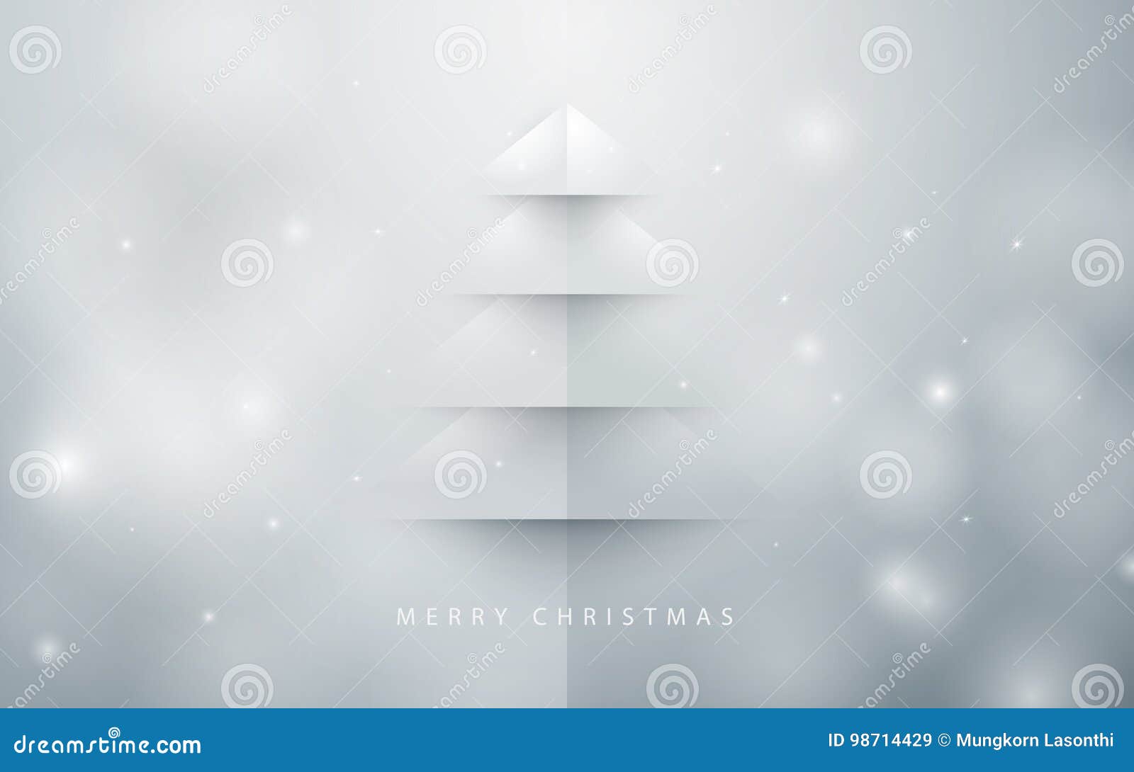 Abstract Christmas Tree Background. Paper Art Style Stock Vector ...