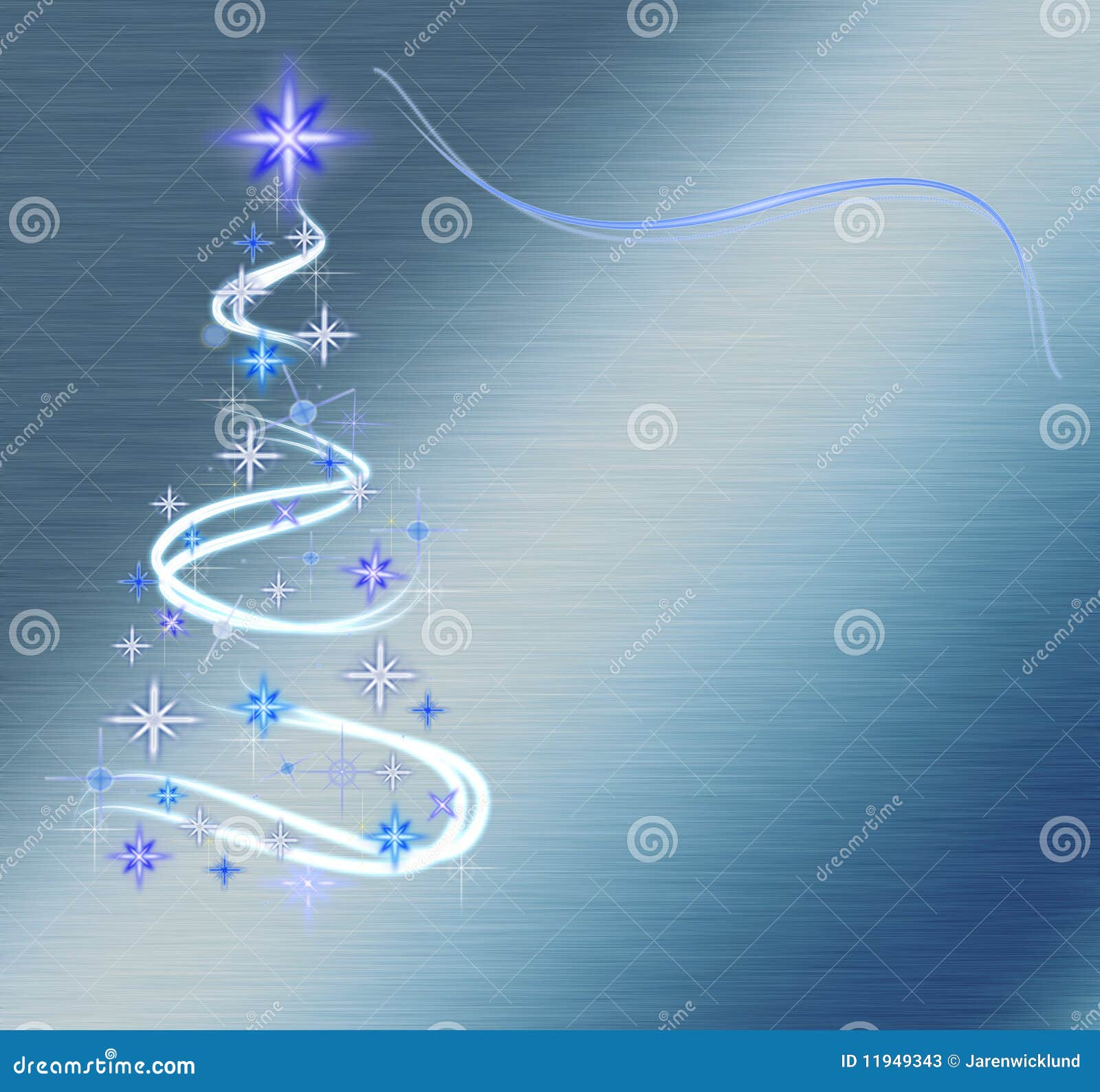 Abstract Christmas Tree on Blue Stock Illustration - Illustration of ...