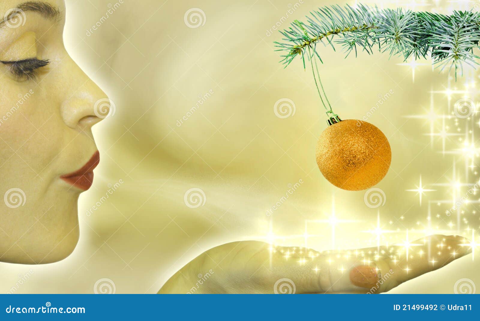 Abstract of Christmas Tree and Buble Stock Illustration - Illustration ...