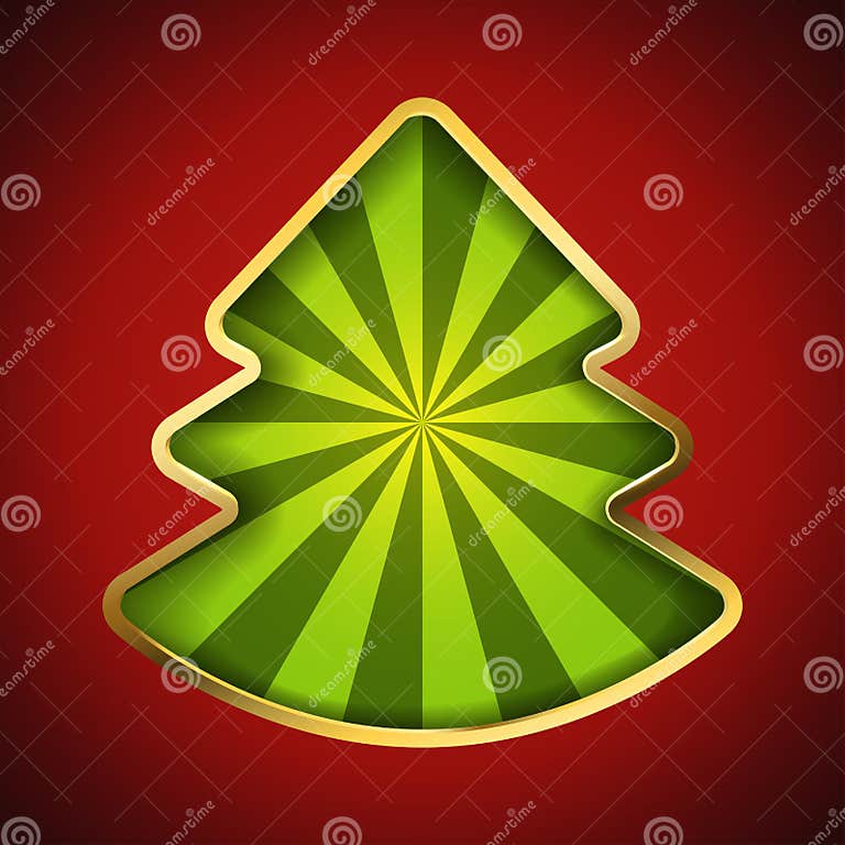 Abstract Christmas Tree Card Stock Vector - Illustration of creative ...