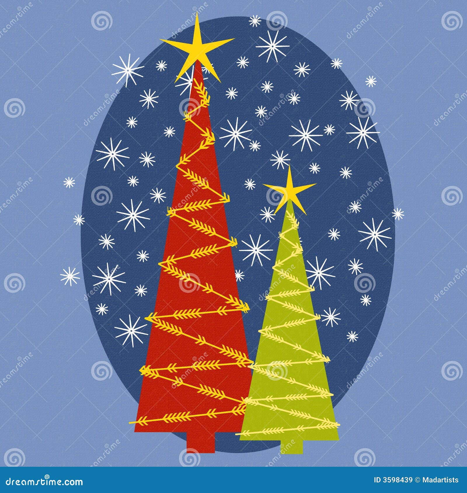 Abstract Christmas Tree Card 3 Stock Illustration - Illustration of ...