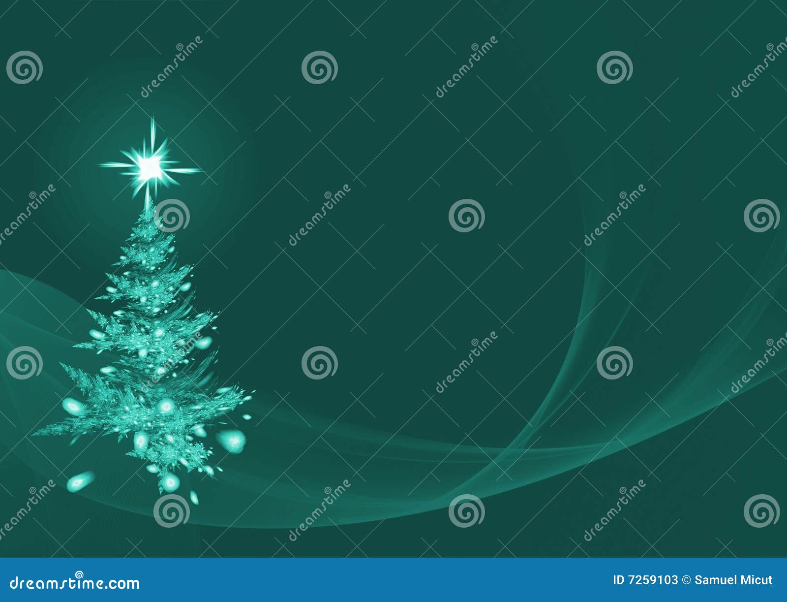Abstract Christmas Tree on Green Background Stock Illustration ...