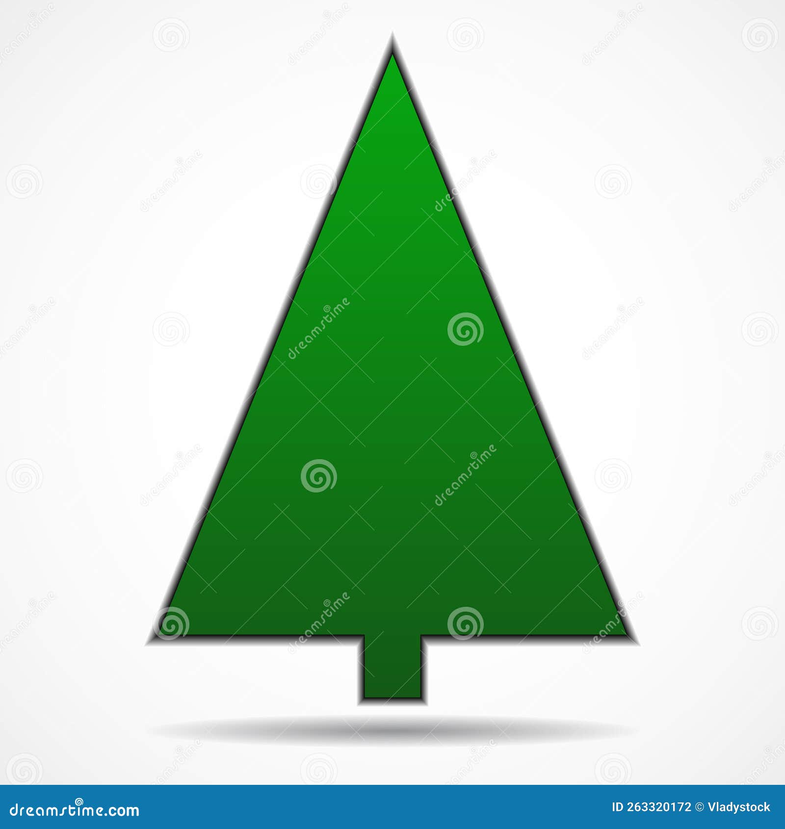 Abstract Christmas Tree Isolated on White Background Stock Vector ...