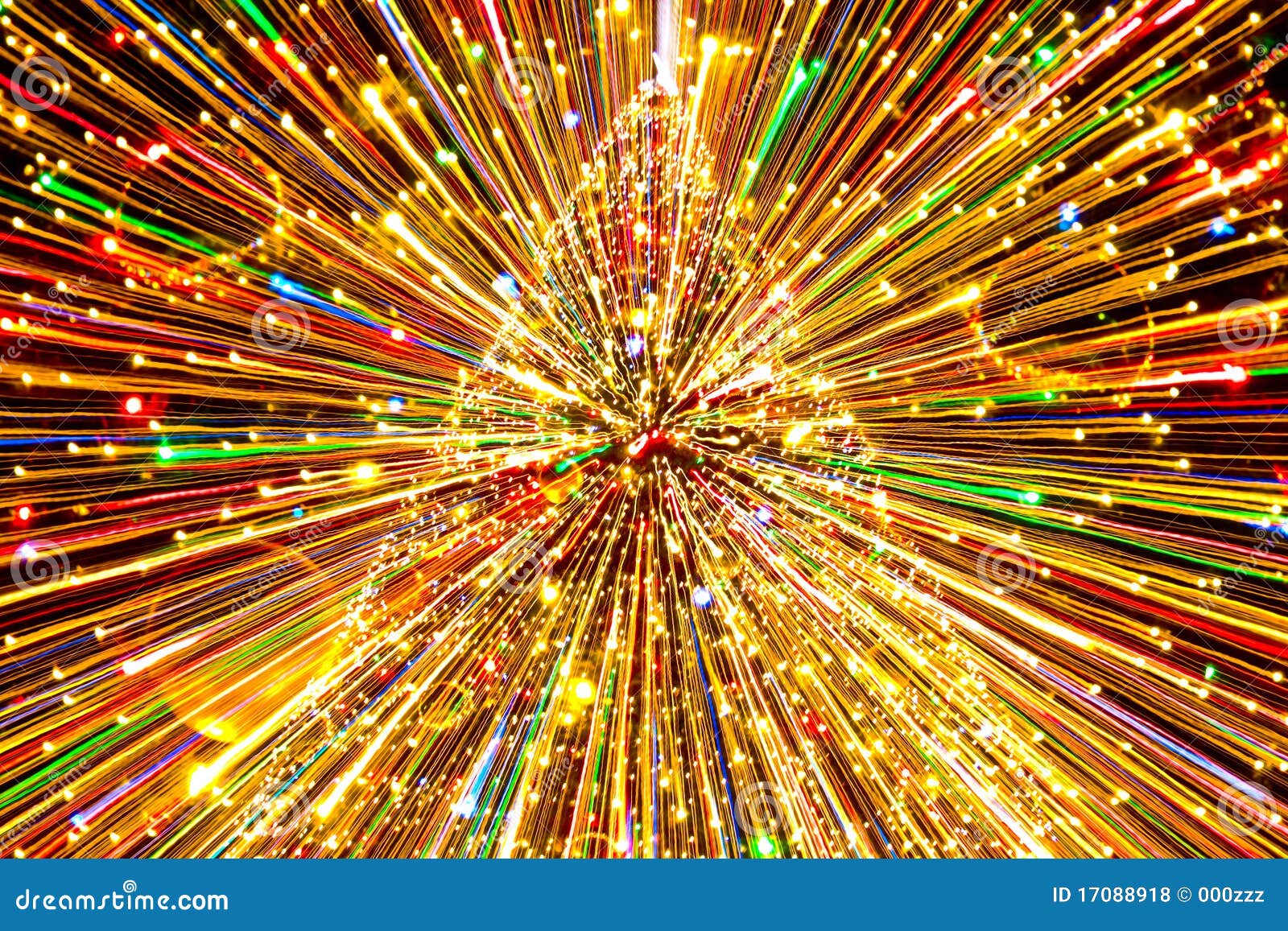 Abstract Christmas Tree Colorful Lights Lens Zoom Flare Stock Photo ...