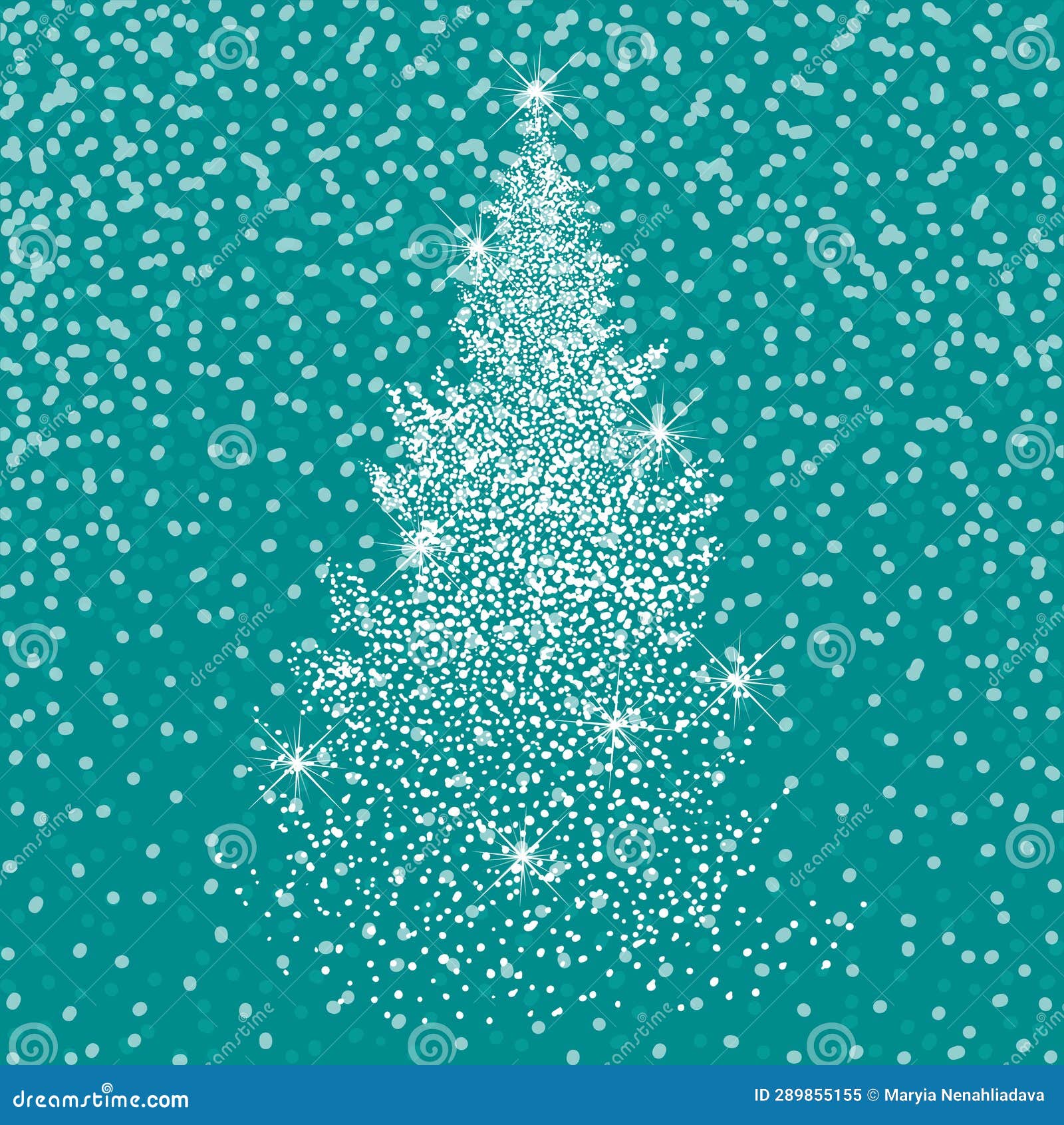 Abstract Christmas Tree Made of Dots. Vector Illustration Stock ...