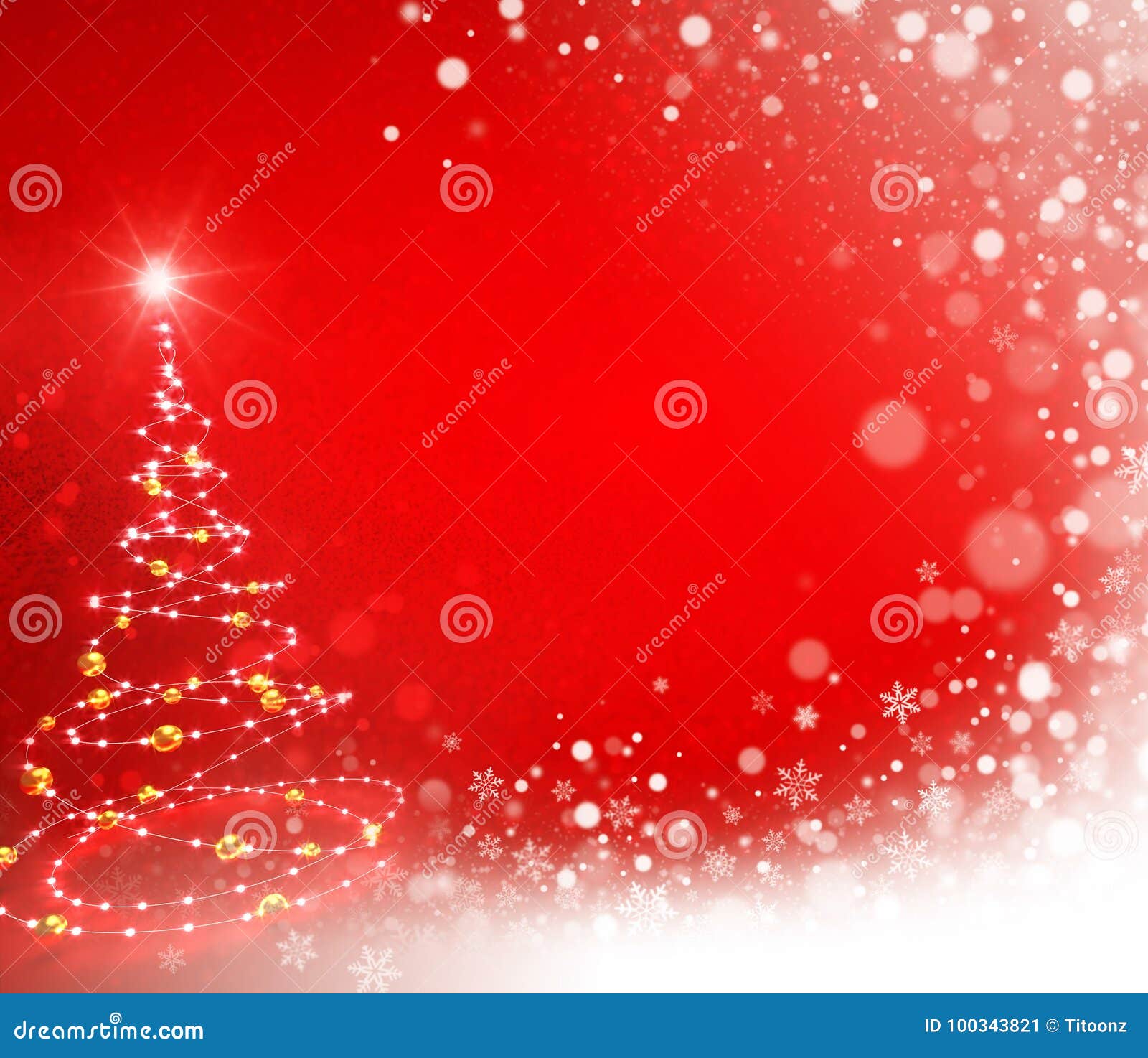 Abstract Christmas Tree on Red Stock Illustration - Illustration of ...