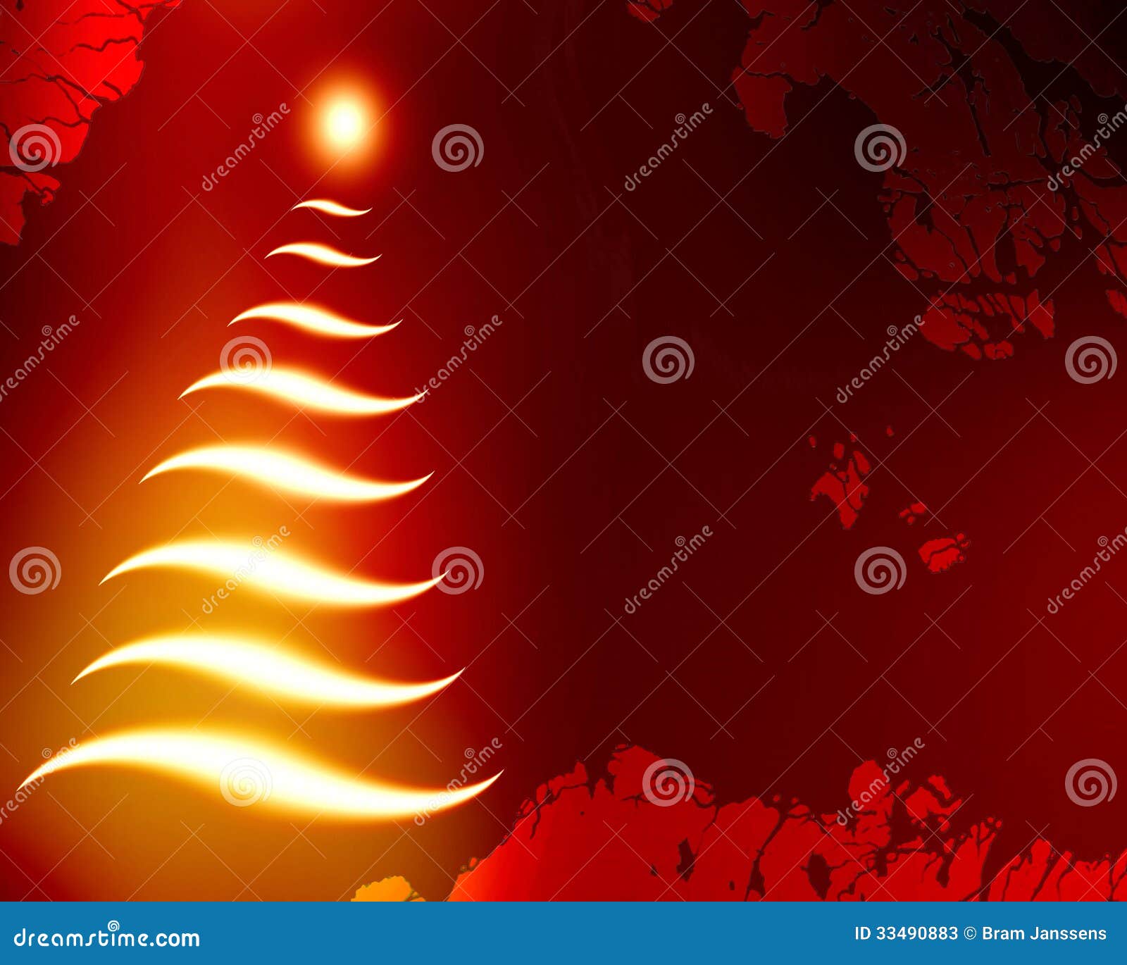 Abstract christmas tree stock illustration. Illustration of star - 33490883