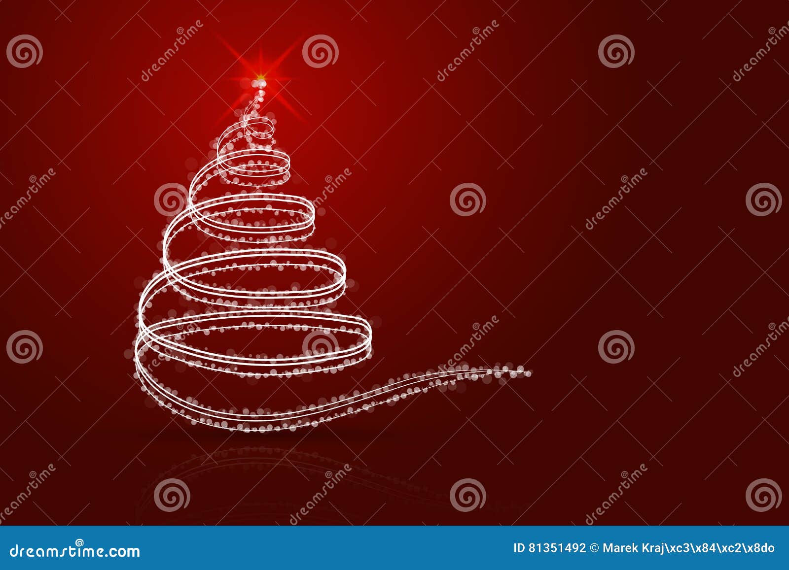 Abstract Christmas Tree Red Background. Stock Vector - Illustration of ...