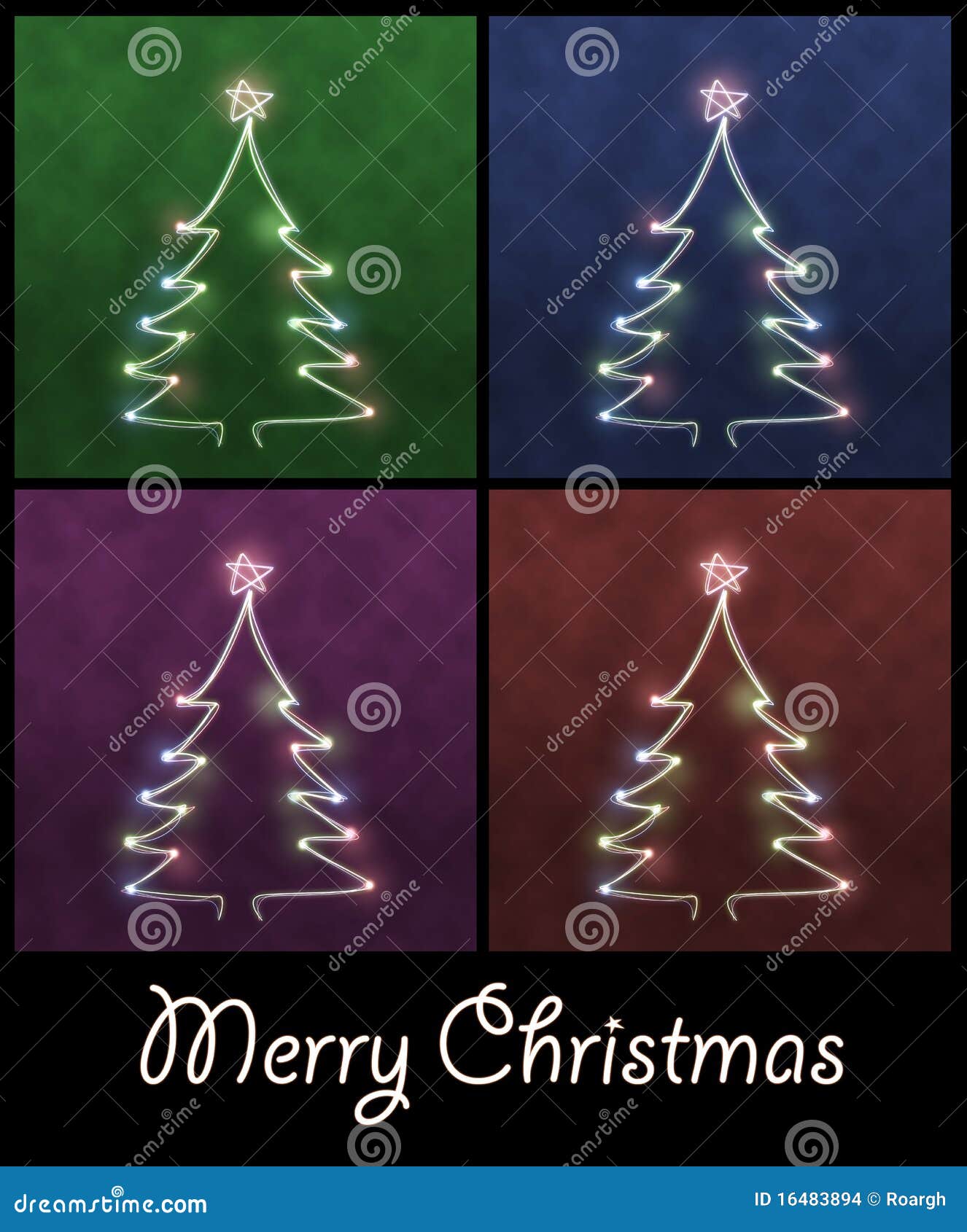Abstract christmas trees stock illustration. Illustration of artistic ...