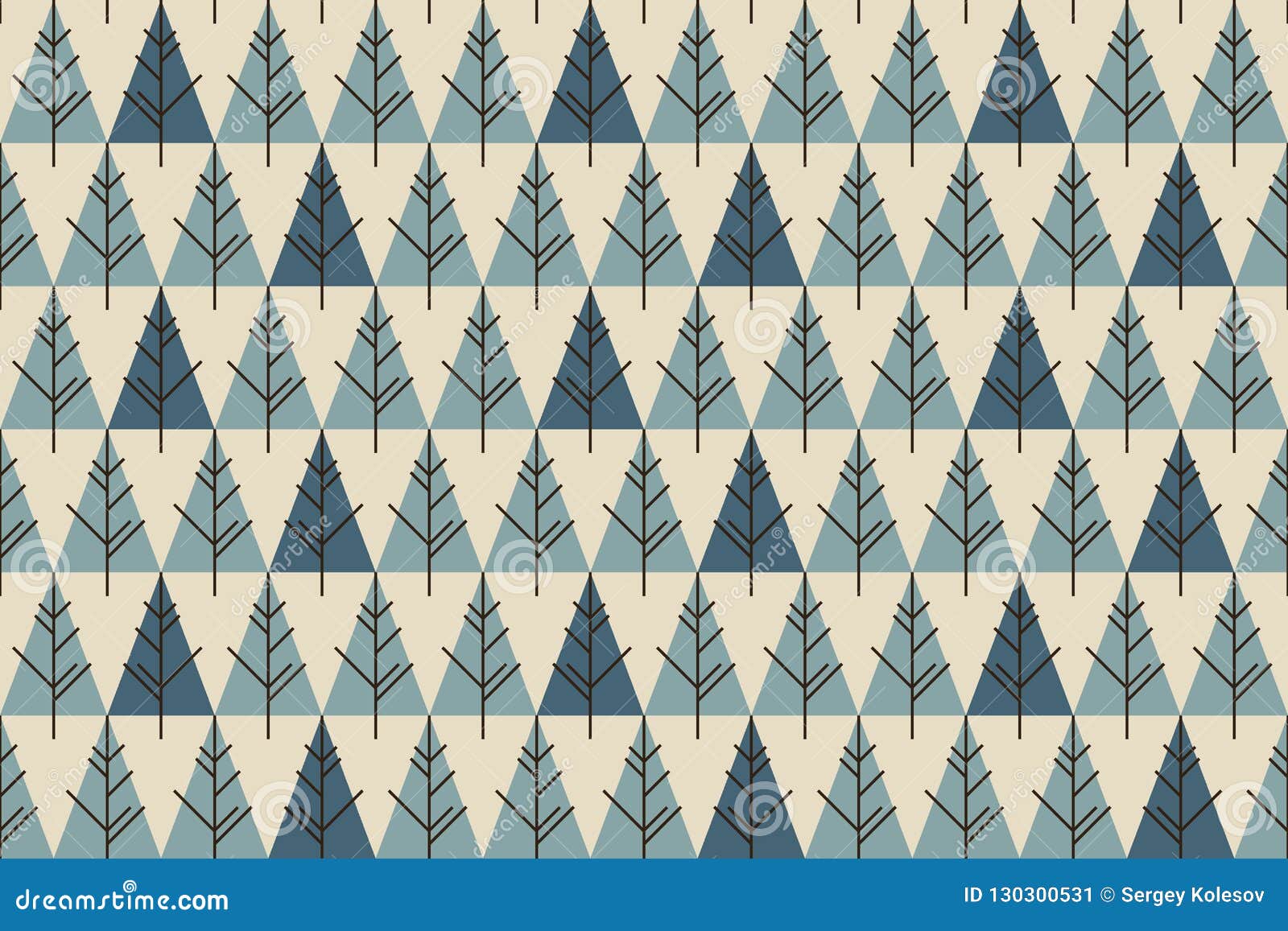 Abstract Christmas Trees Seamless Pattern Stock Vector - Illustration ...
