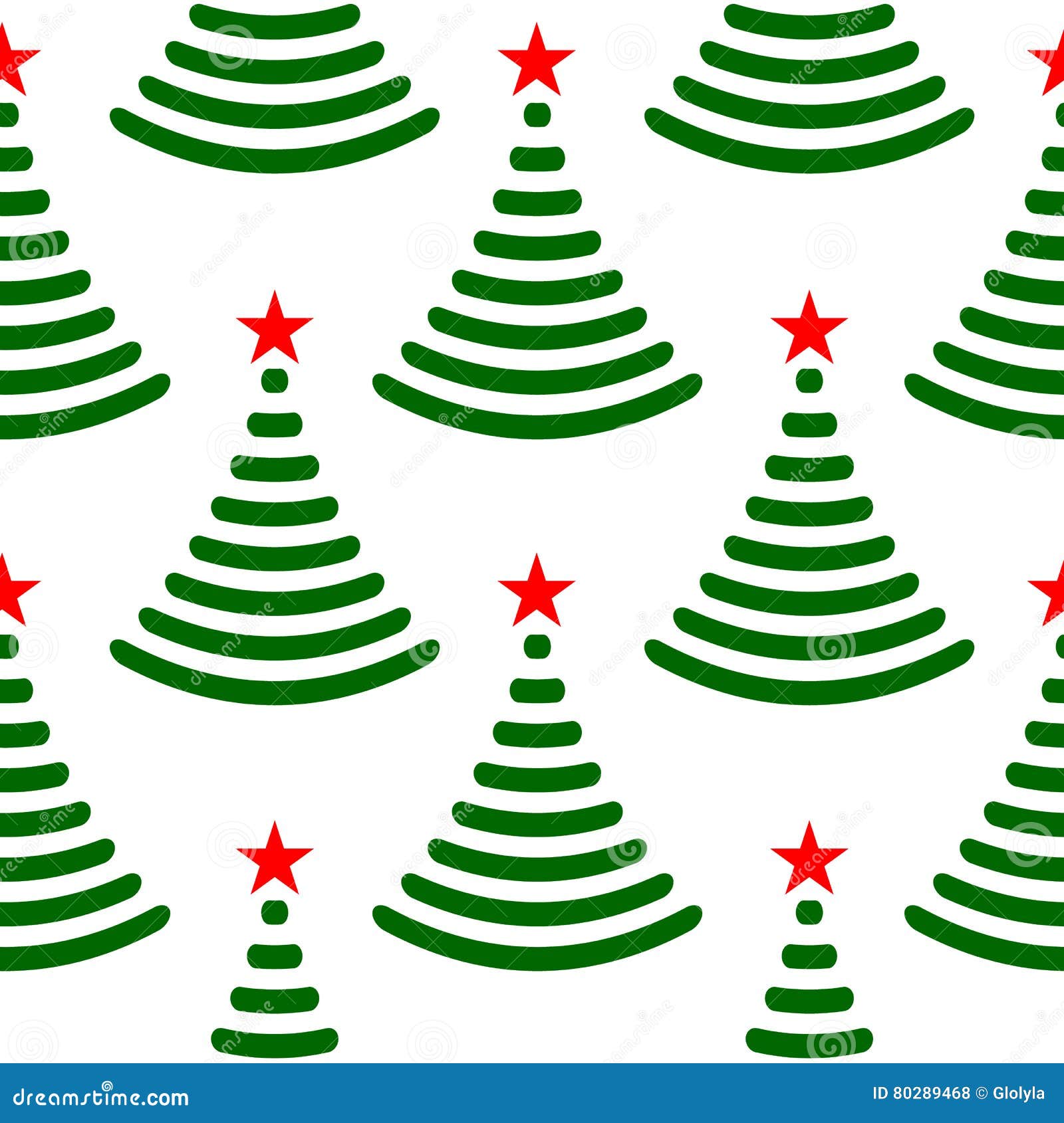 Abstract Christmas Trees Seamless Pattern Stock Vector - Illustration ...