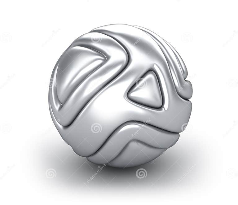 Abstract chrome ball stock illustration. Illustration of reflection ...