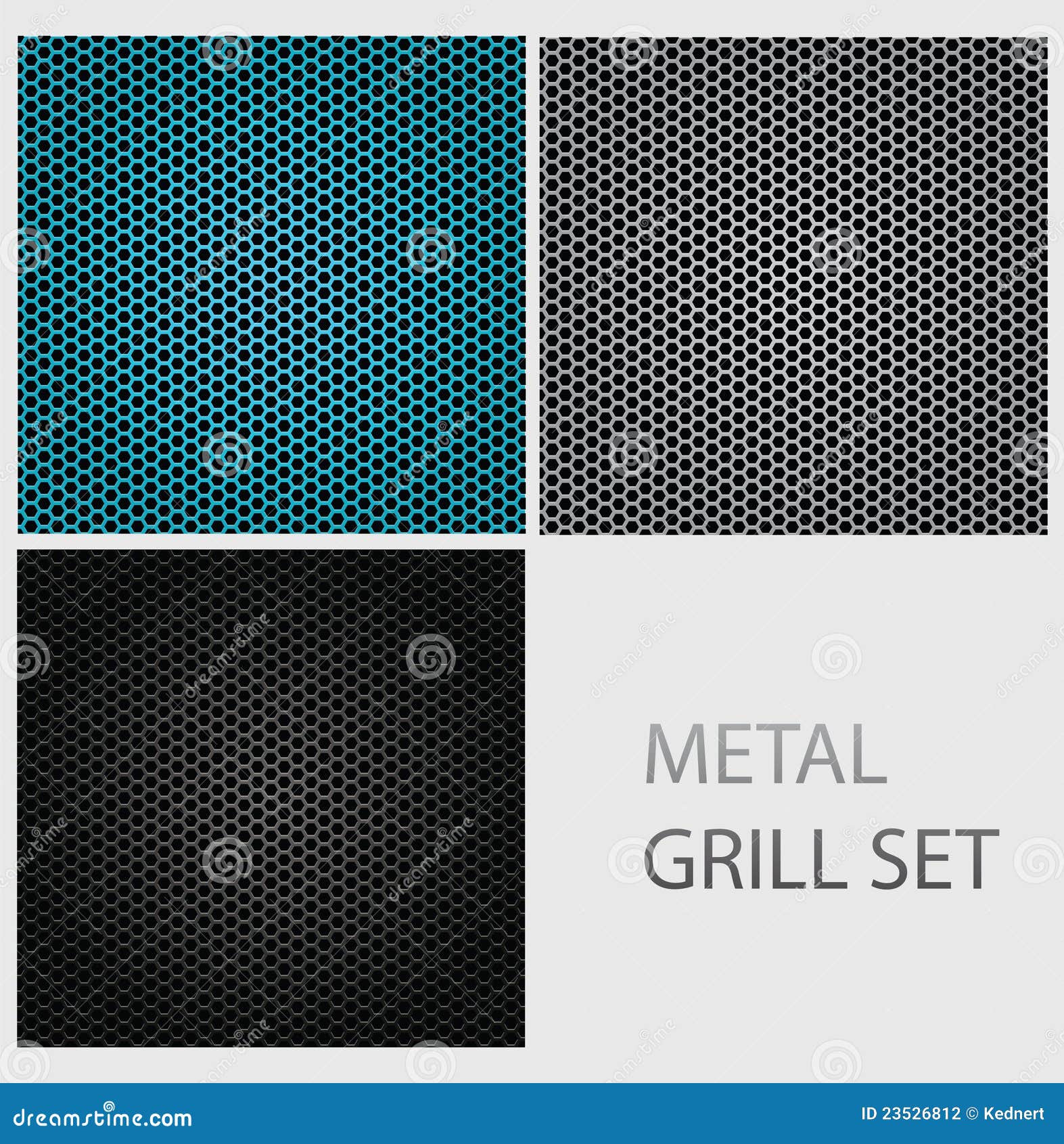 Abstract Chrome Iron Metal Texture Set Stock Vector - Illustration of ...