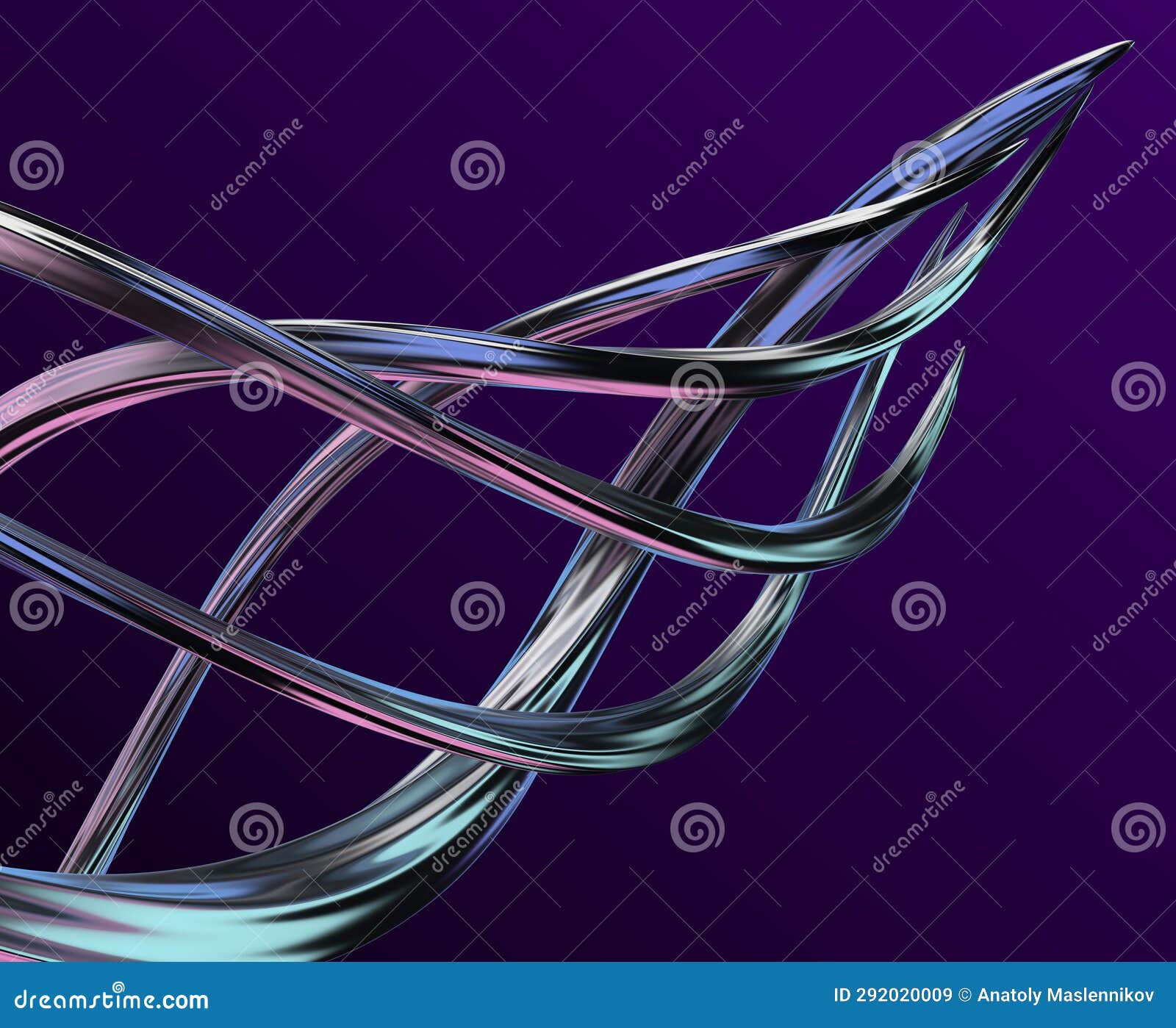 Abstract chrome strings stock illustration. Illustration of pattern ...