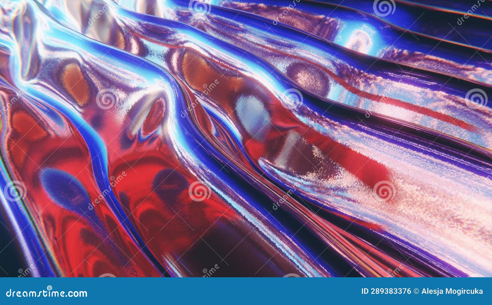 Abstract Chrome Waves Background. Vivid Colours and Glitter Texture ...
