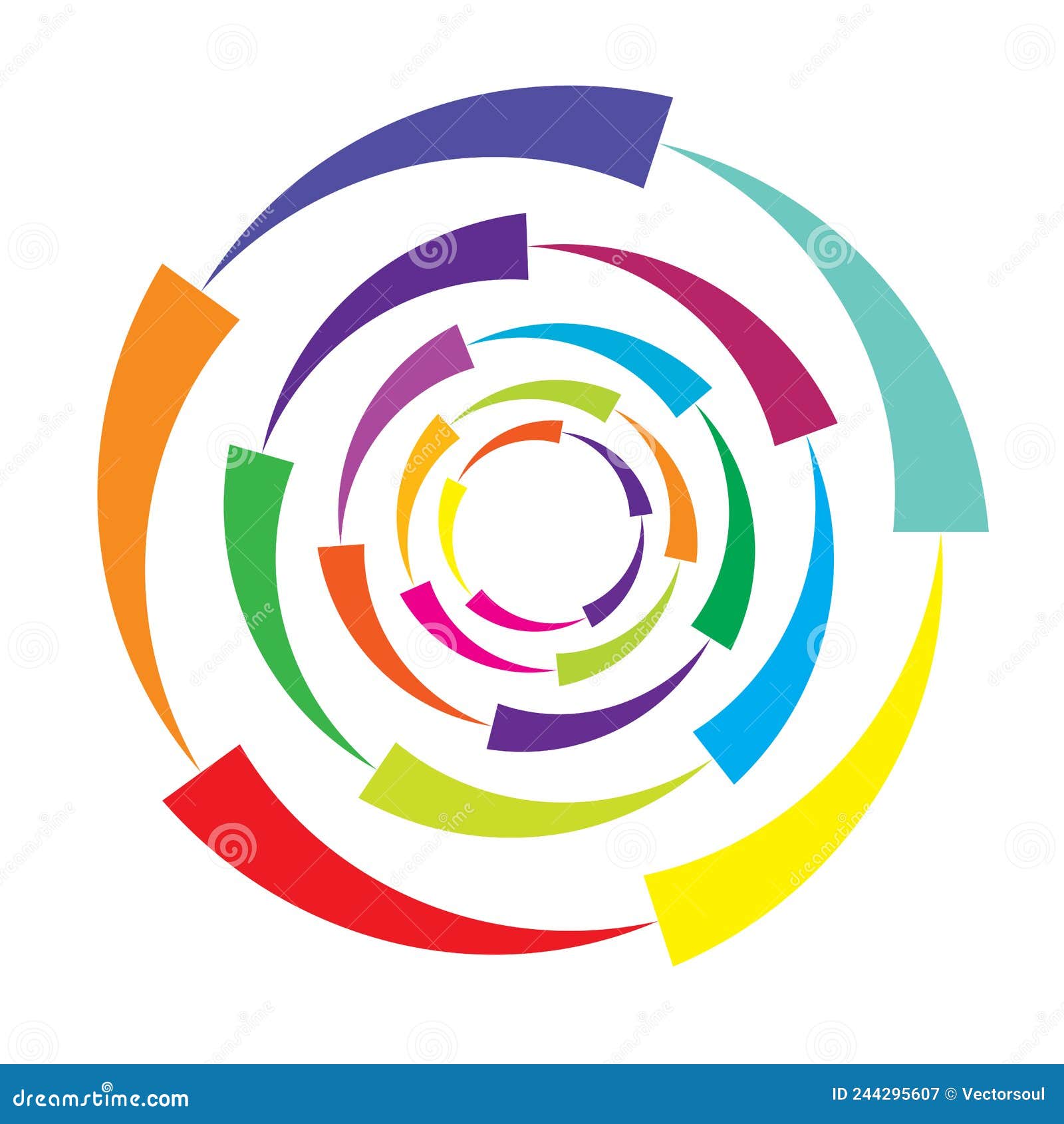 Abstract Cicular Geometric Circle Vector Design Element Stock Vector ...