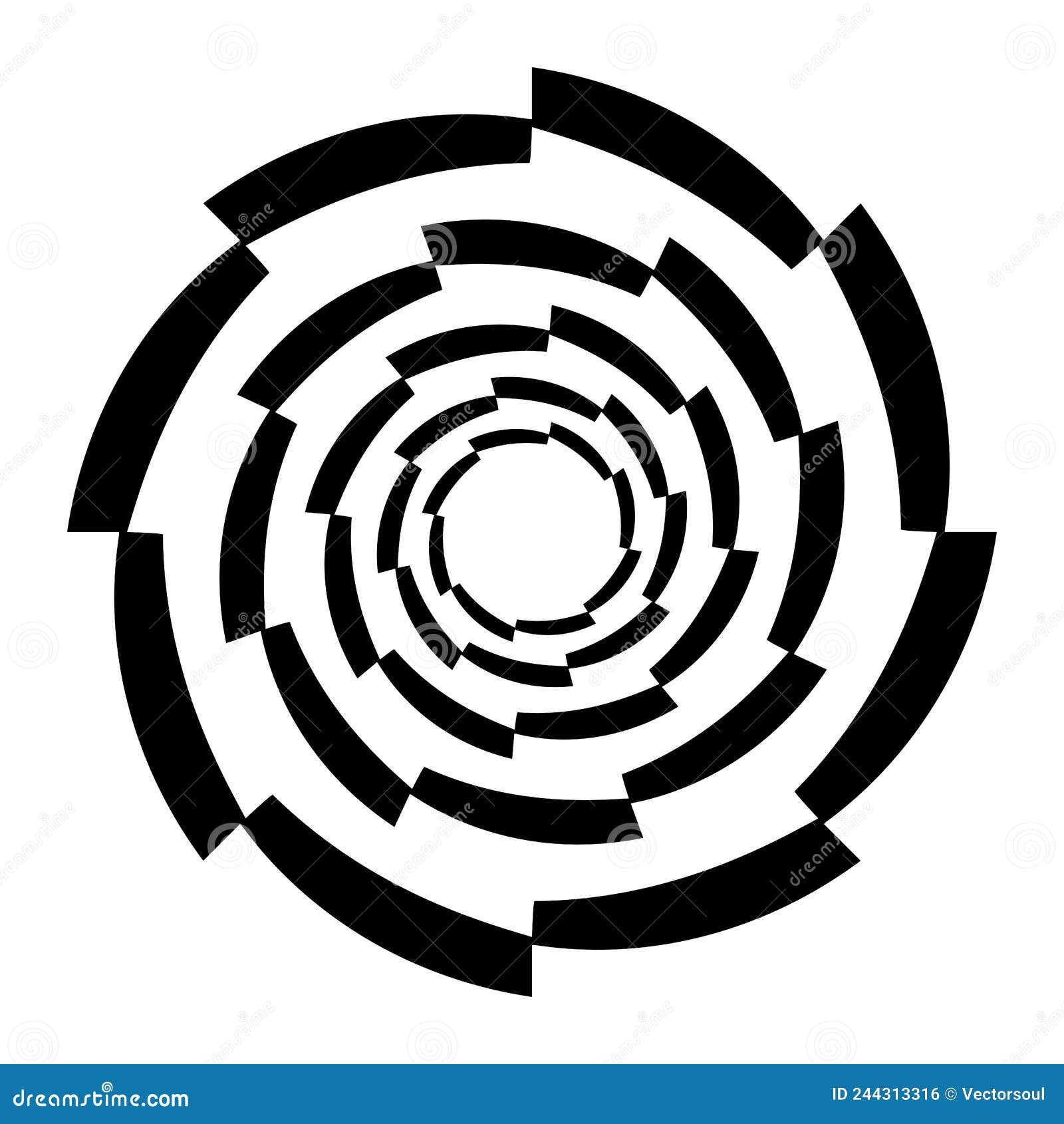 Abstract Cicular Geometric Circle Vector Design Element Stock Vector ...