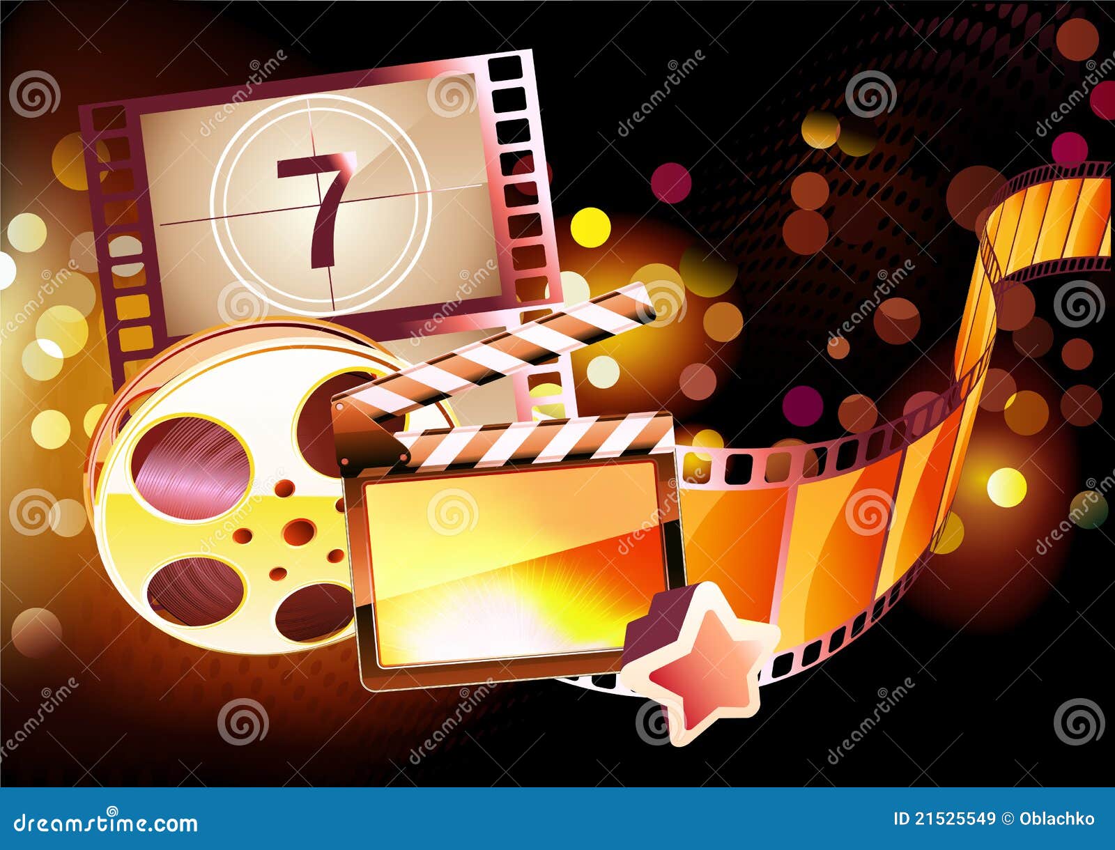 Abstract cinema background stock vector. Illustration of cinema - 21525549