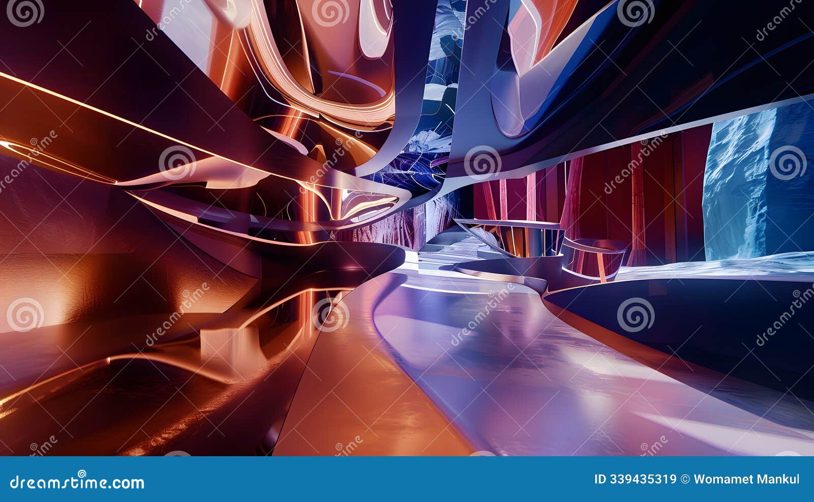 Abstract Cinematic Space With Layered Dimensions Stock Image ...