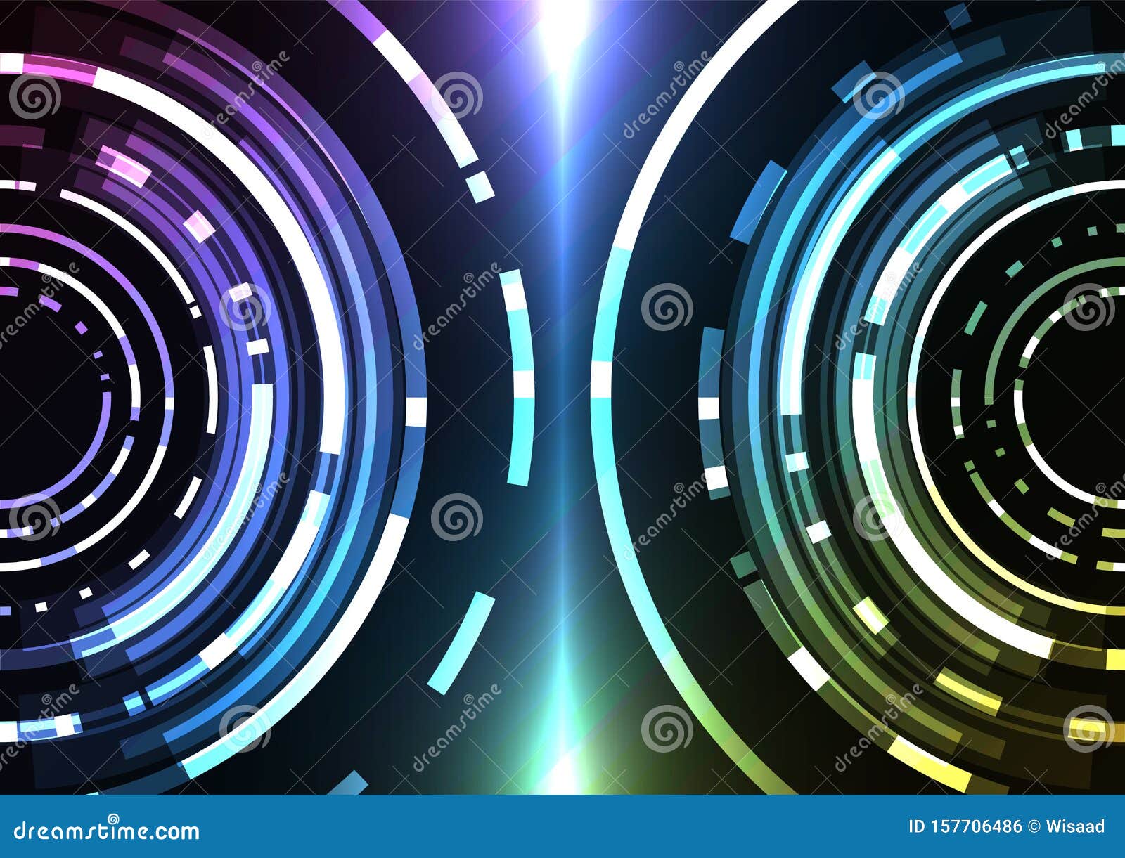 Circle Digital Pixel Abstract Background Stock Vector - Illustration of ...