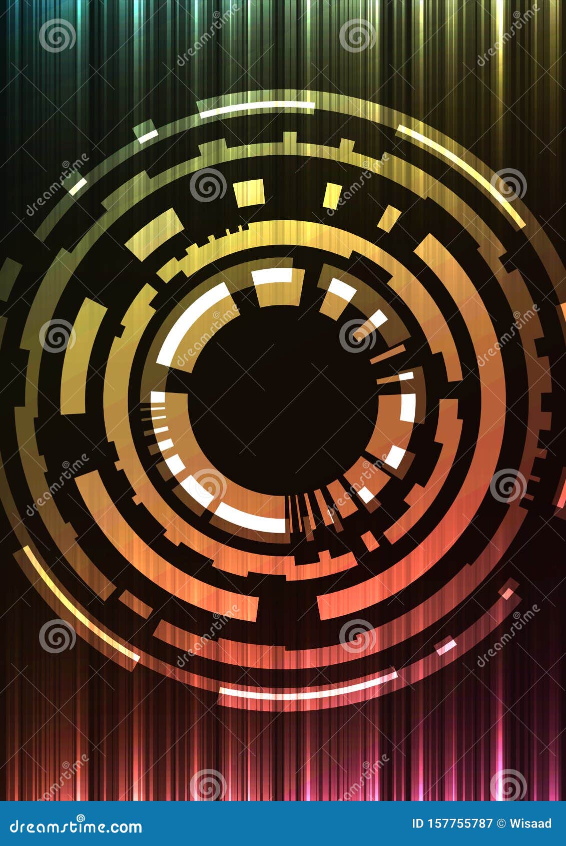Circle Digital Pixel Abstract Background Stock Vector - Illustration of futuristic, digital ...