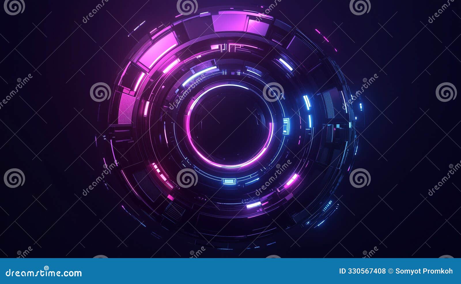 Abstract Circle Background, Round Security Door, Bright Dark Purple ...